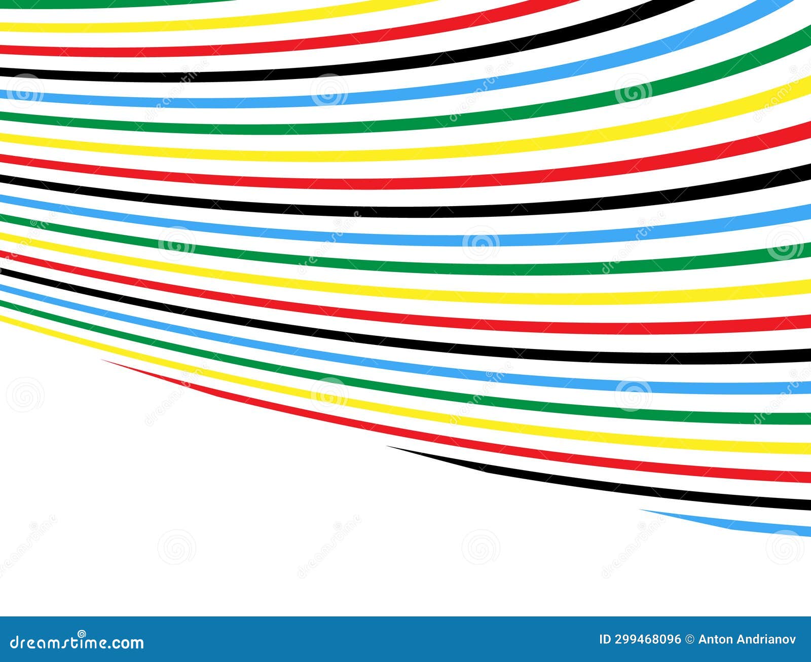 Curved Colored Lines on a White Background. Stock Illustration ...