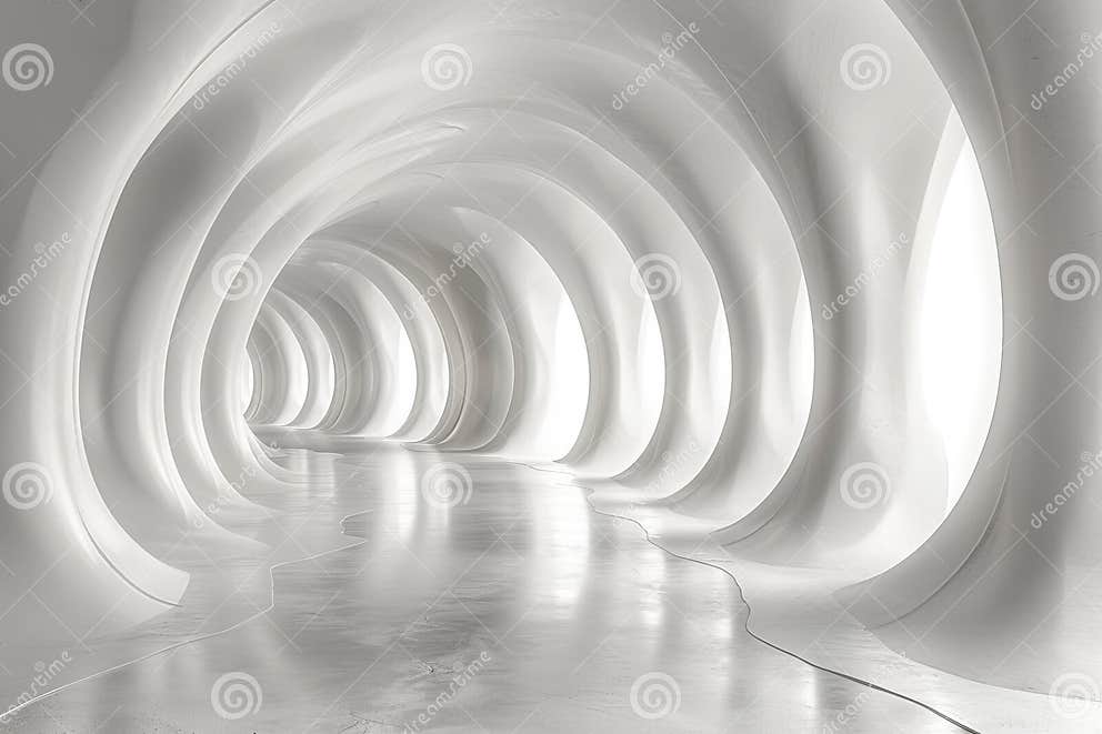 Curved Column Abstraction Geometric Textures and Patterns on a White ...