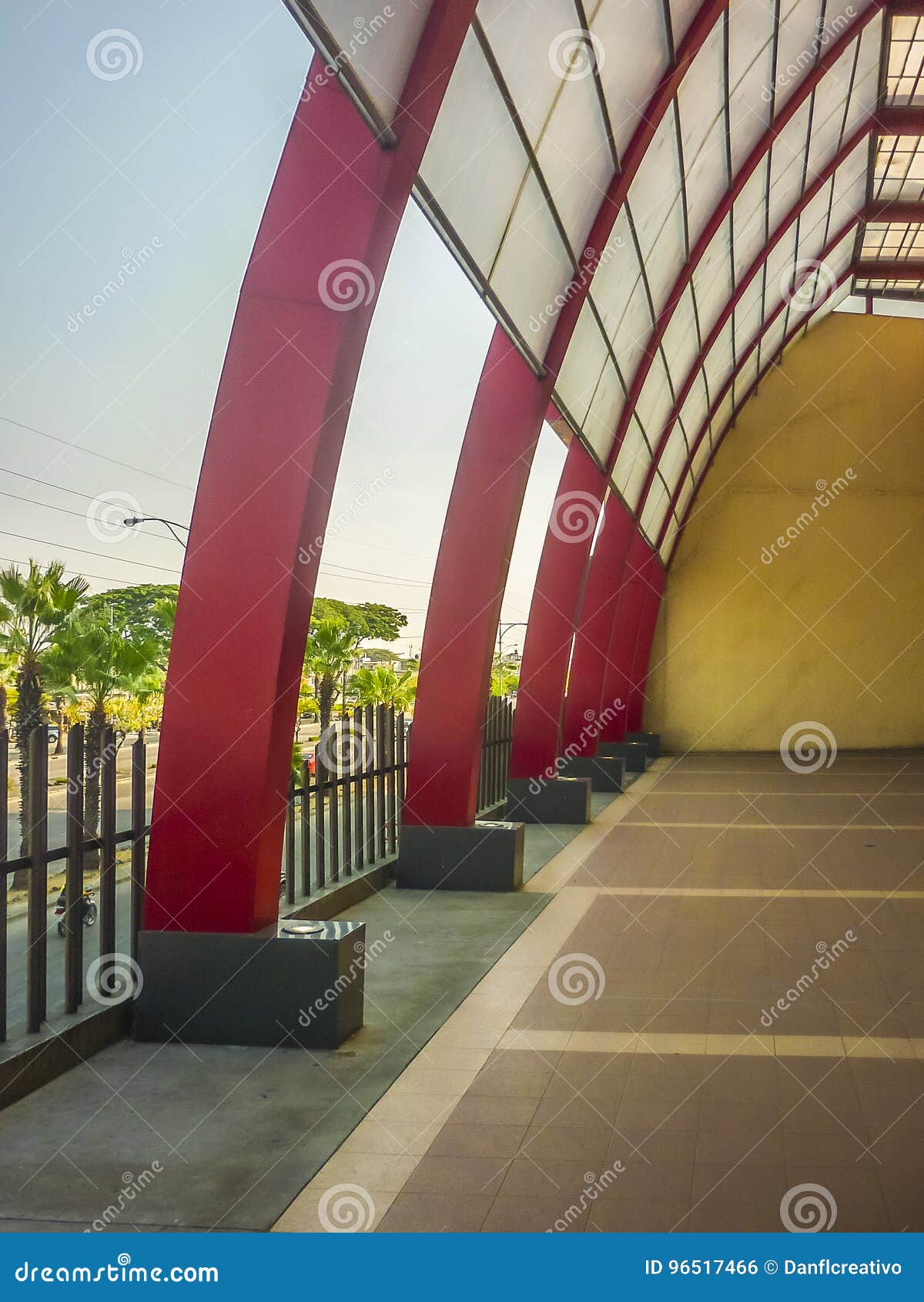 Curved Columns Building Detail Stock Photo - Image of exterior ...