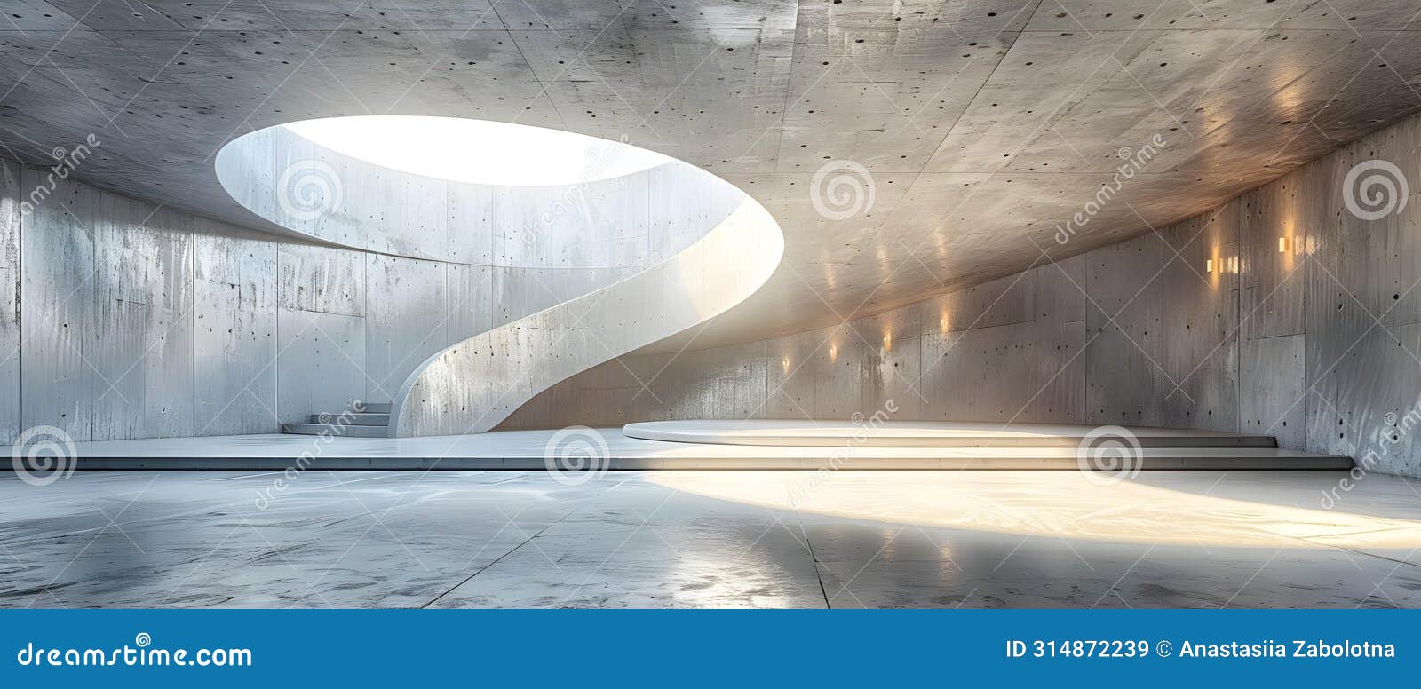 Curved Concrete Elegance: Modernist Architecture Spotlight. Concept ...