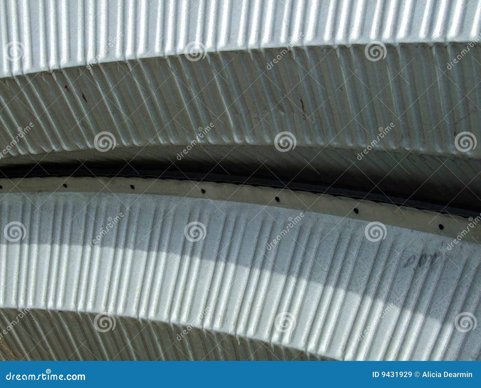 Curved corrugated steel stock image. Image of curved, architecture ...