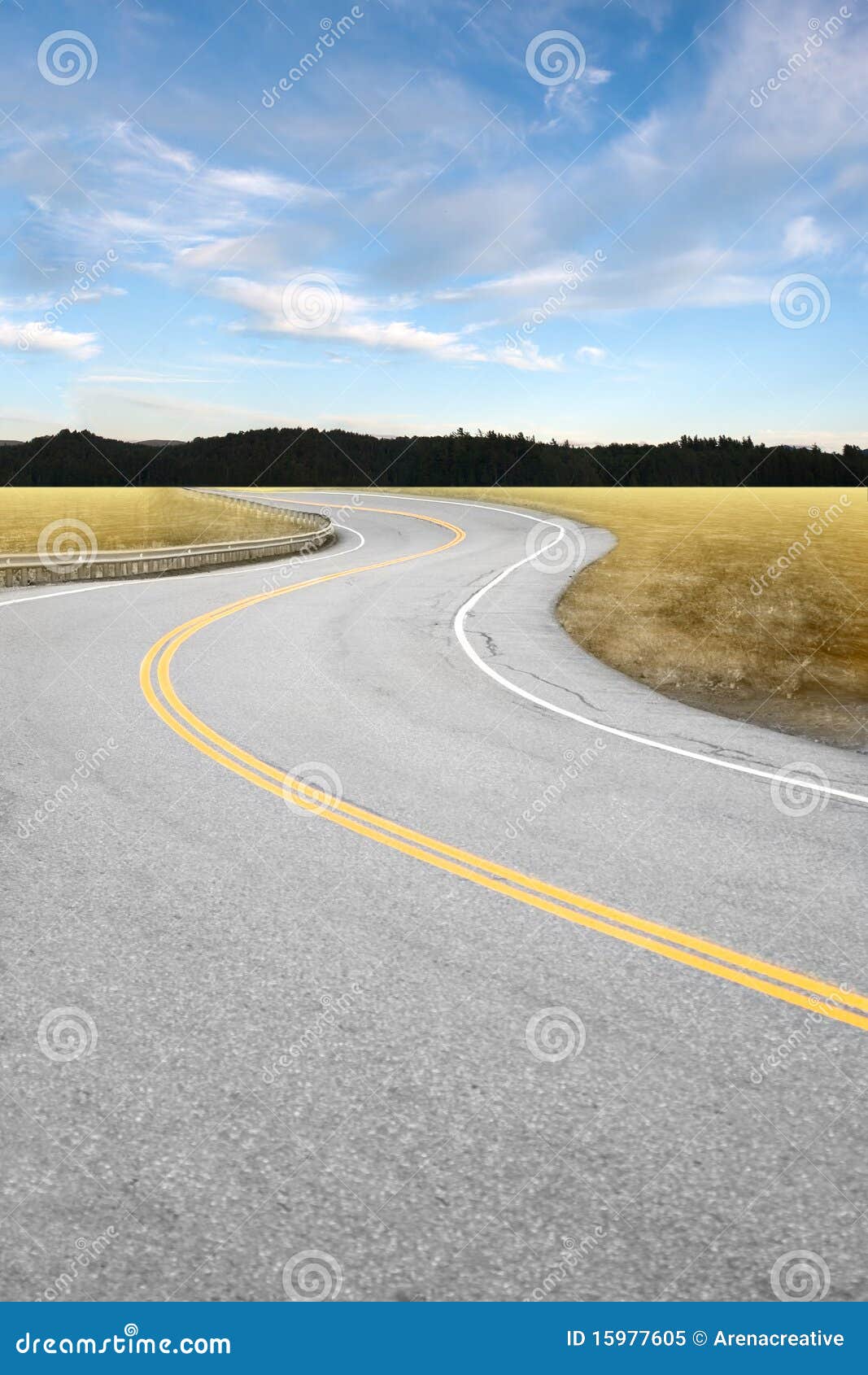 Curved Country Road stock image. Image of curved, blur - 15977605