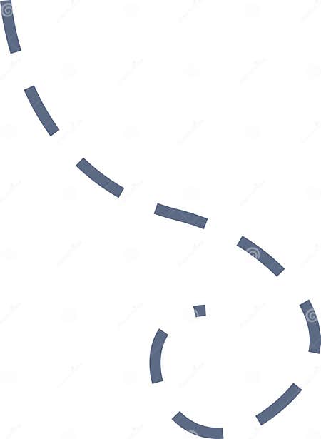 Curved Dashed Line stock vector. Illustration of shape - 283639153