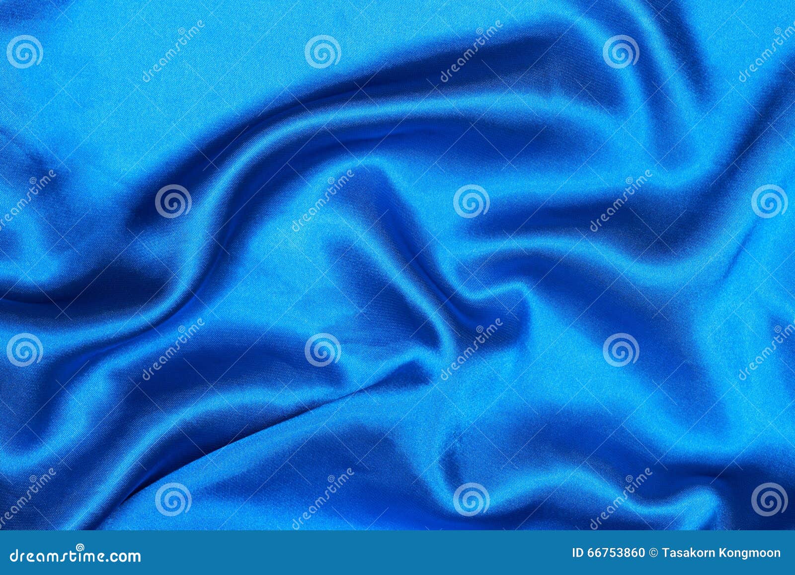 Curved Design on Blue Silk for Pattern and Background Stock Photo ...