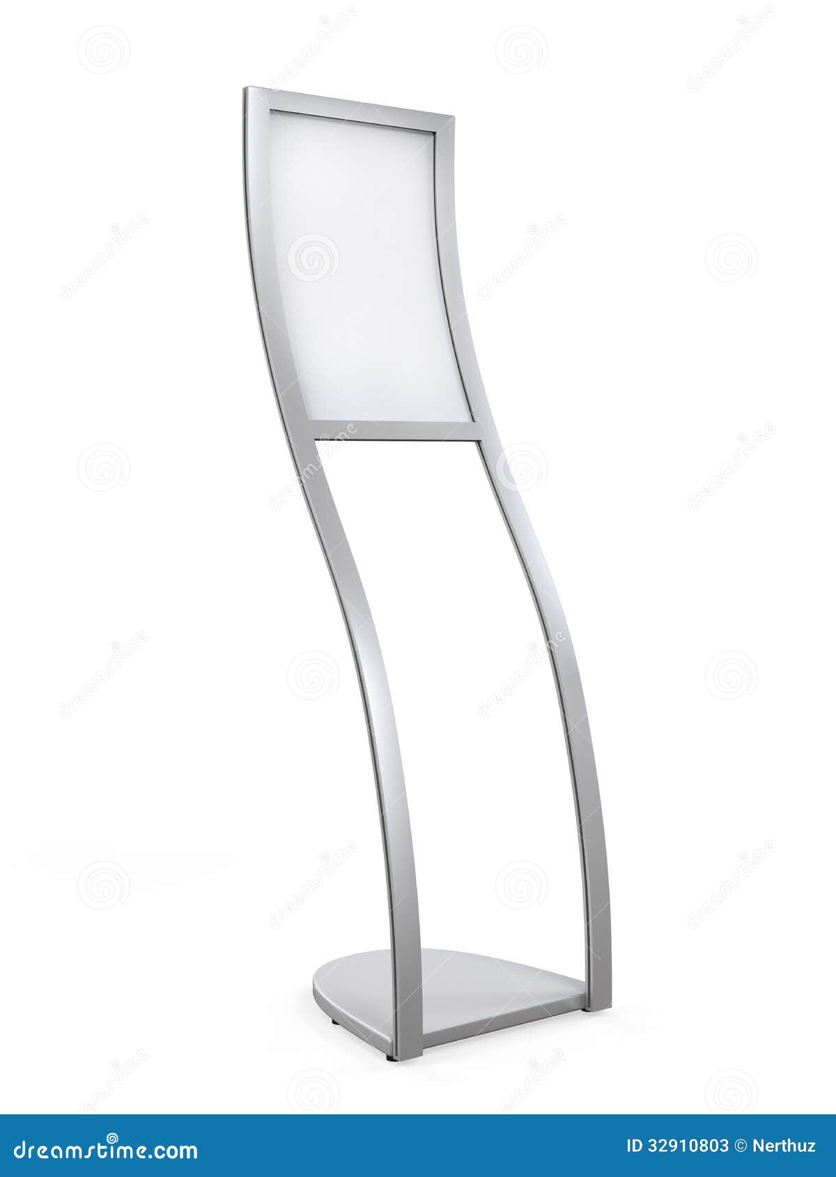 Curved Display Advertising Stand Stock Illustration - Illustration of ...