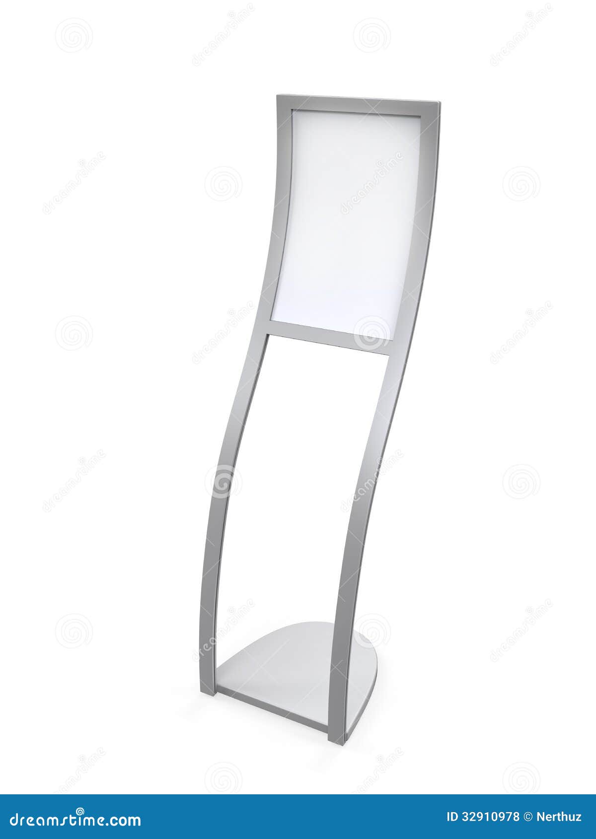 Curved Display Advertising Stand Stock Illustration - Illustration of ...
