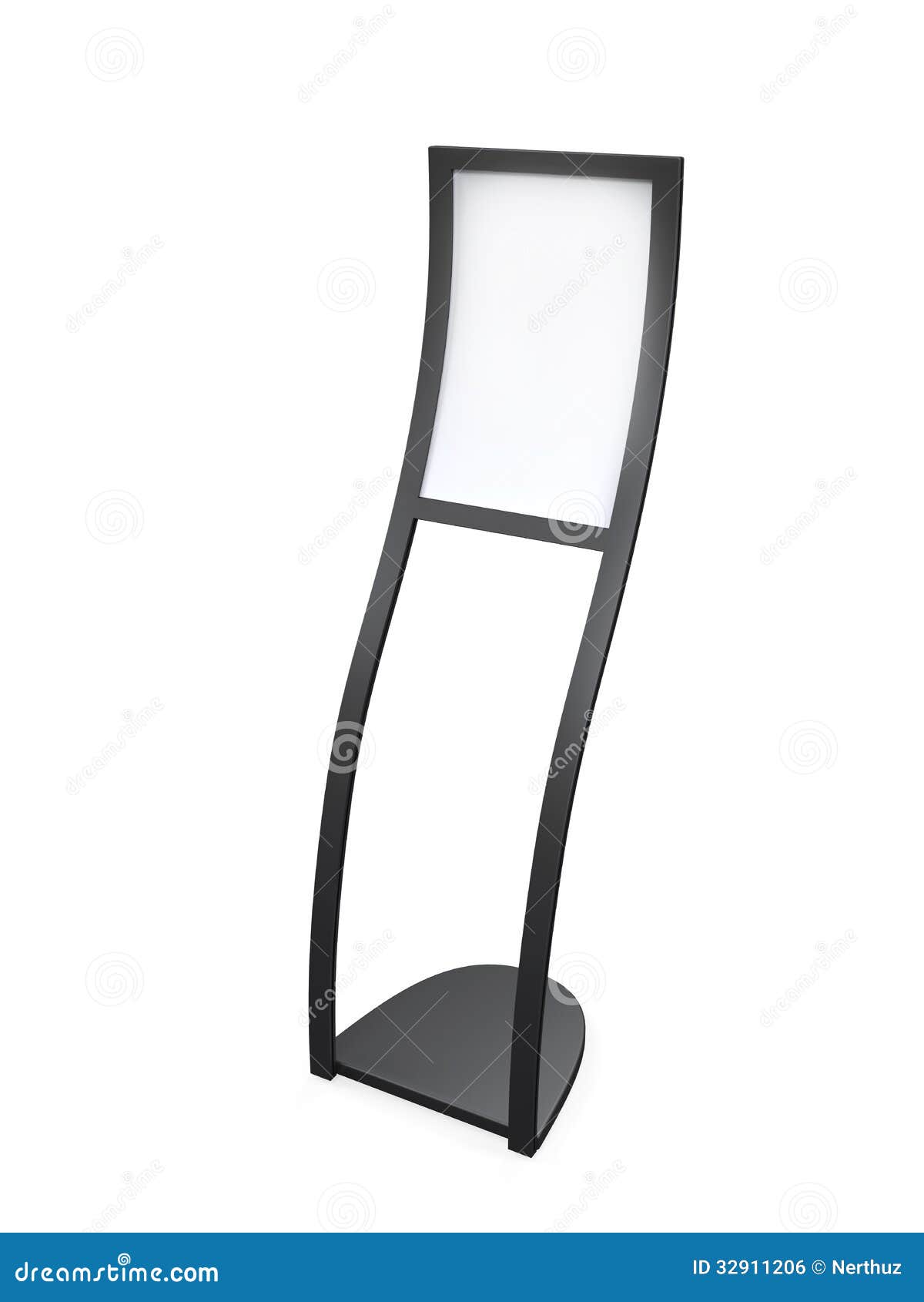 Curved Display Advertising Stand Stock Illustration - Illustration of ...