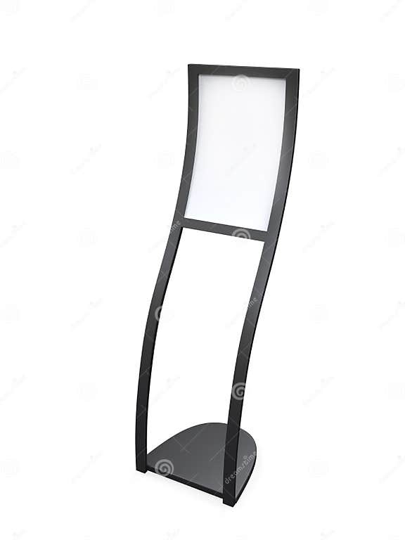 Curved Display Advertising Stand Stock Illustration - Illustration of ...