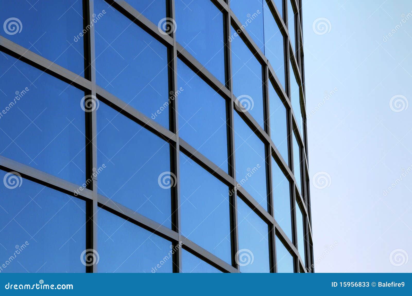 Curved Exterior Windows of a Modern Building Stock Image - Image of ...