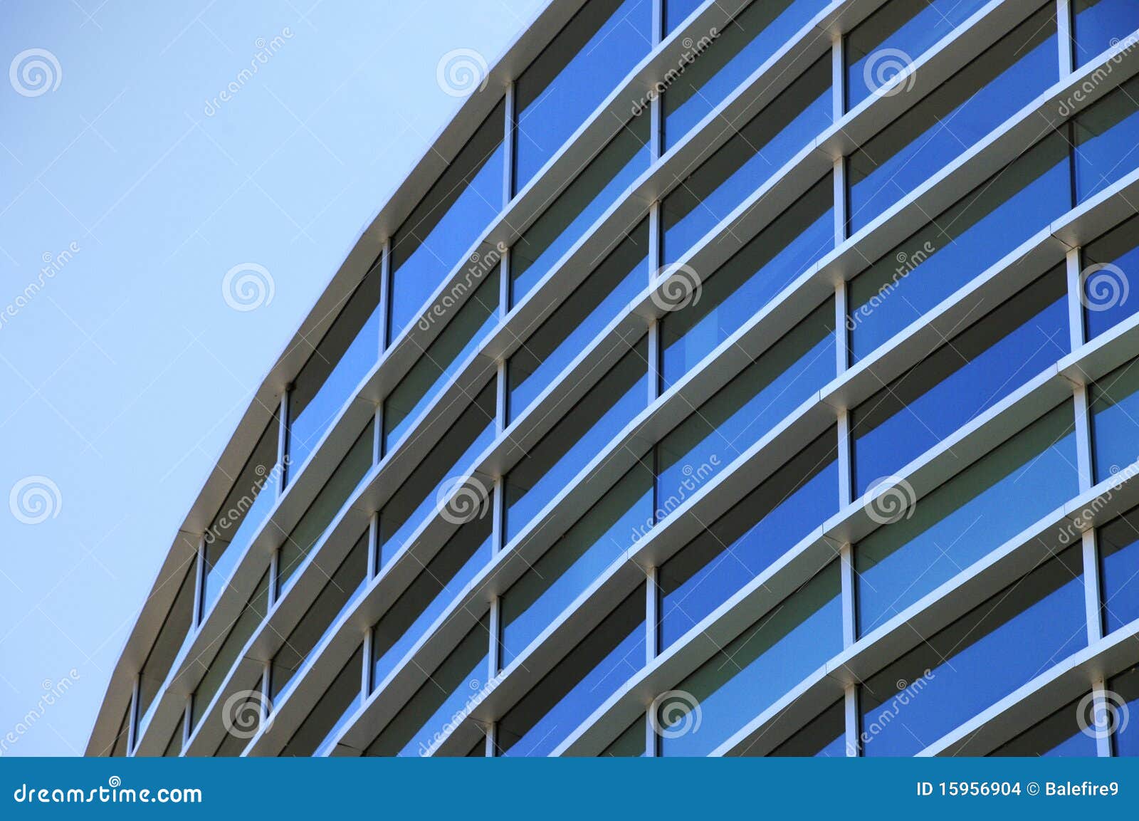 Curved Exterior Windows of a Office Building Stock Photo - Image of ...