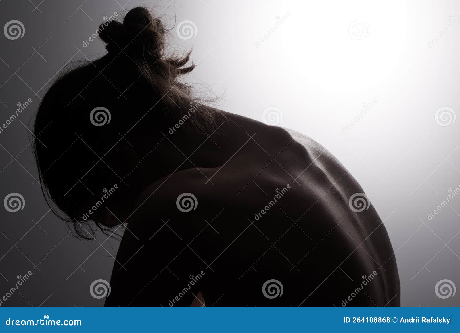 Curved Female Back with Protruding Vertebrae Stock Photo - Image of ...