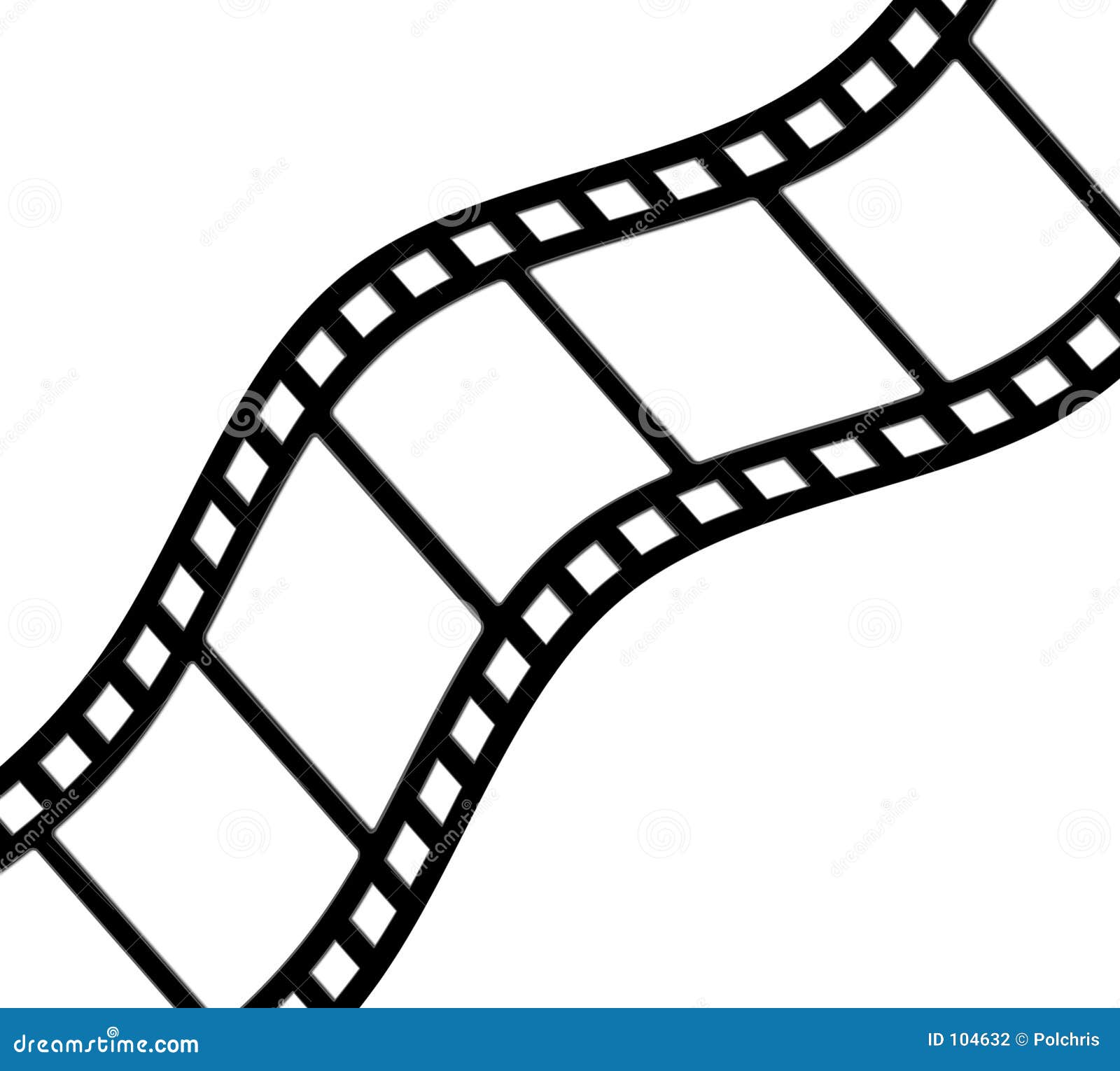 Curved Filmstrip stock illustration. Illustration of clip - 104632