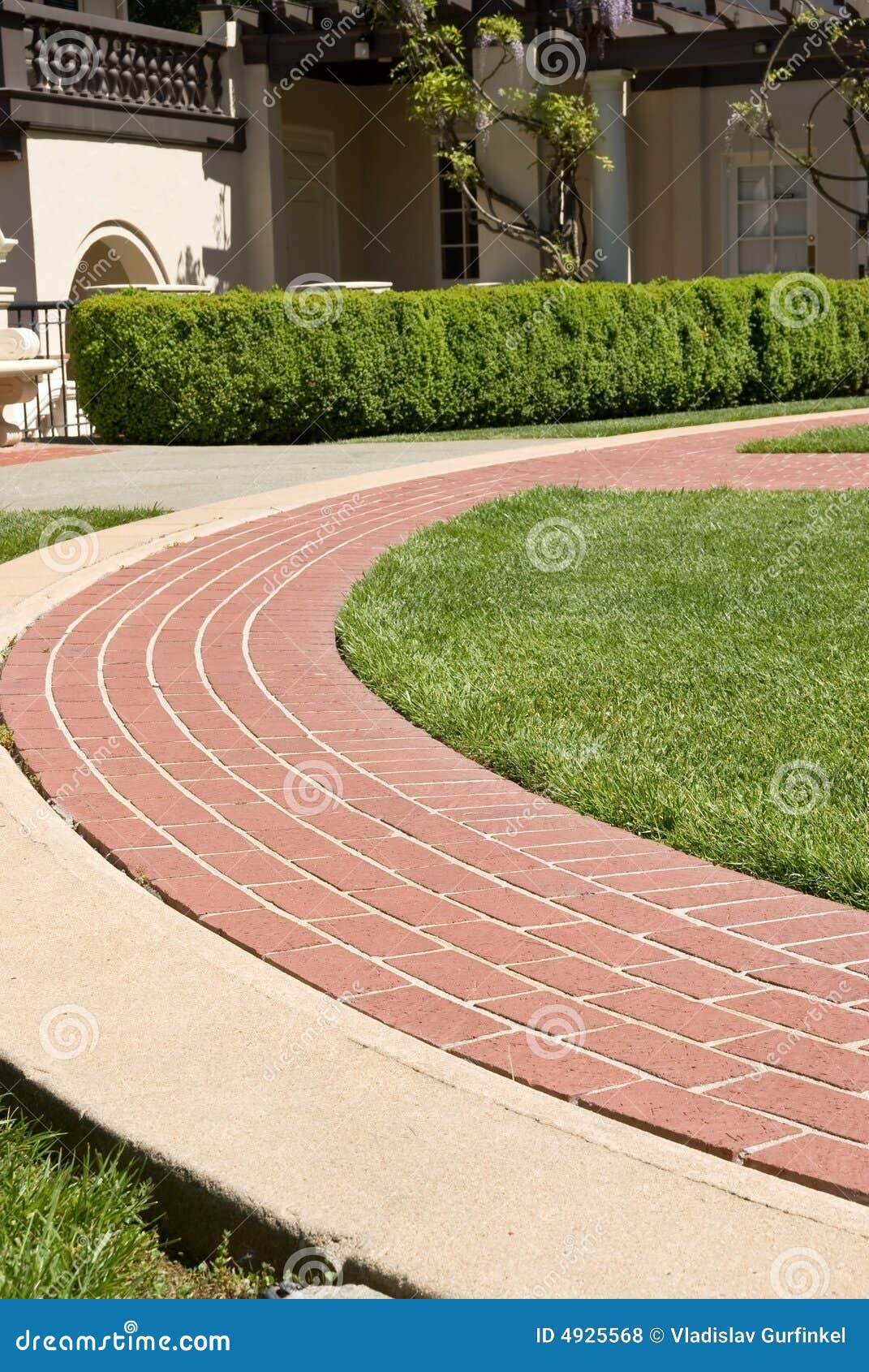 Curved footpath stock photo. Image of road, colorful, backyard - 4925568