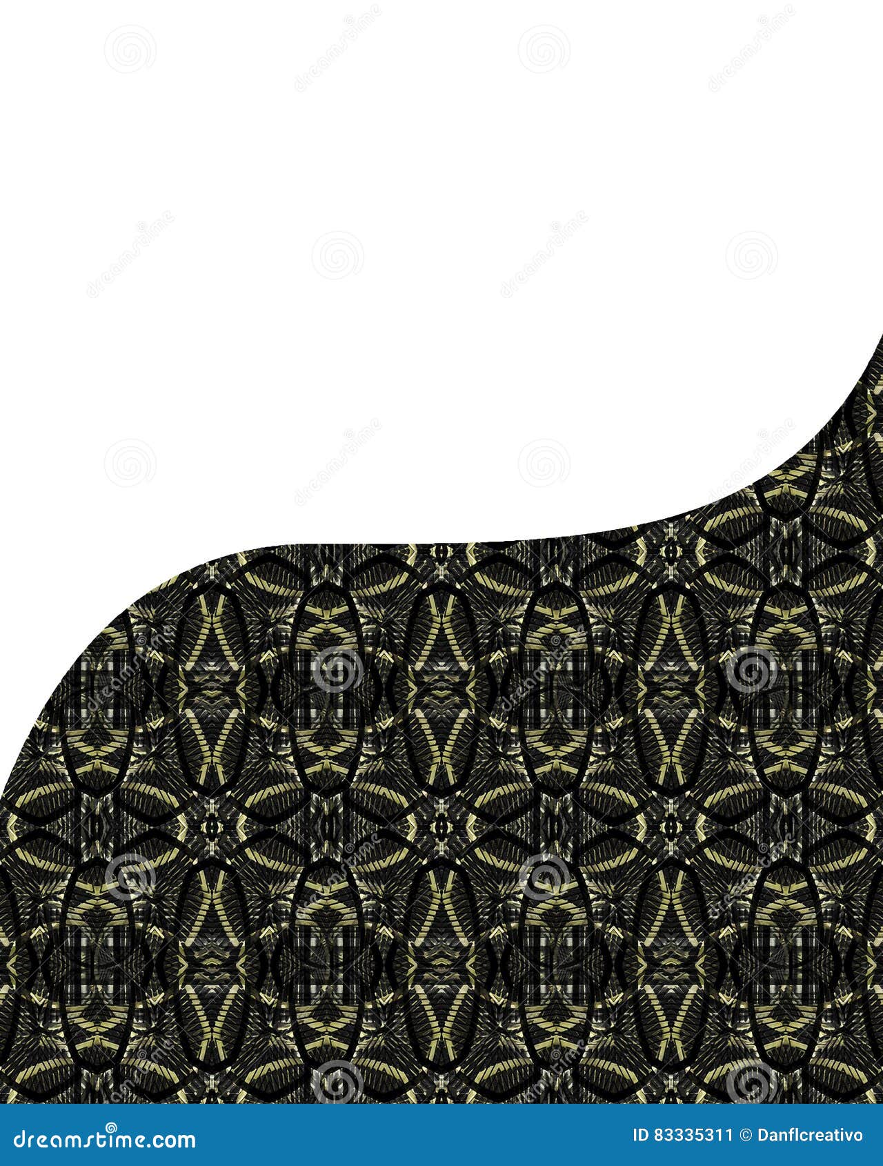 Curved Frame Background with Decorated Borders Stock Illustration ...