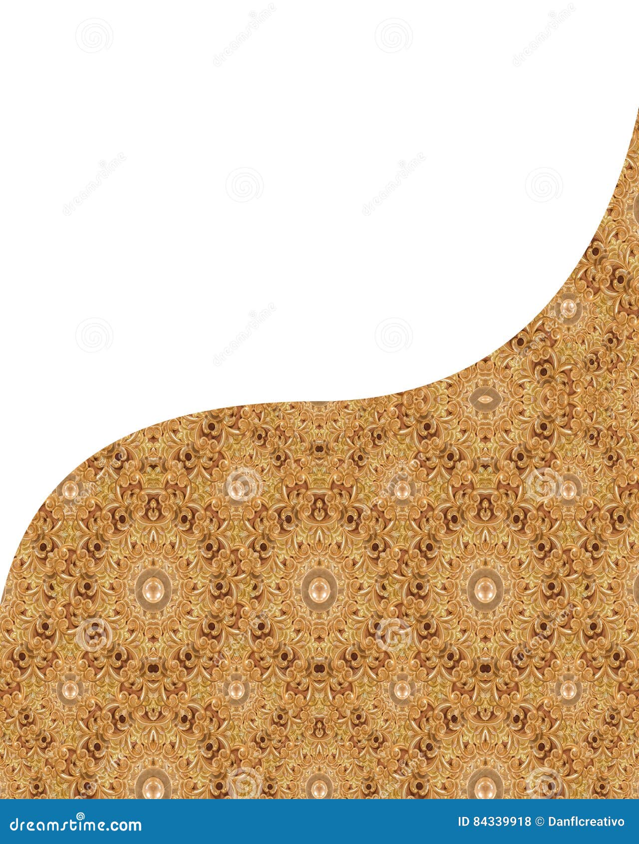 Curved Frame Background with Decorated Borders Stock Illustration ...