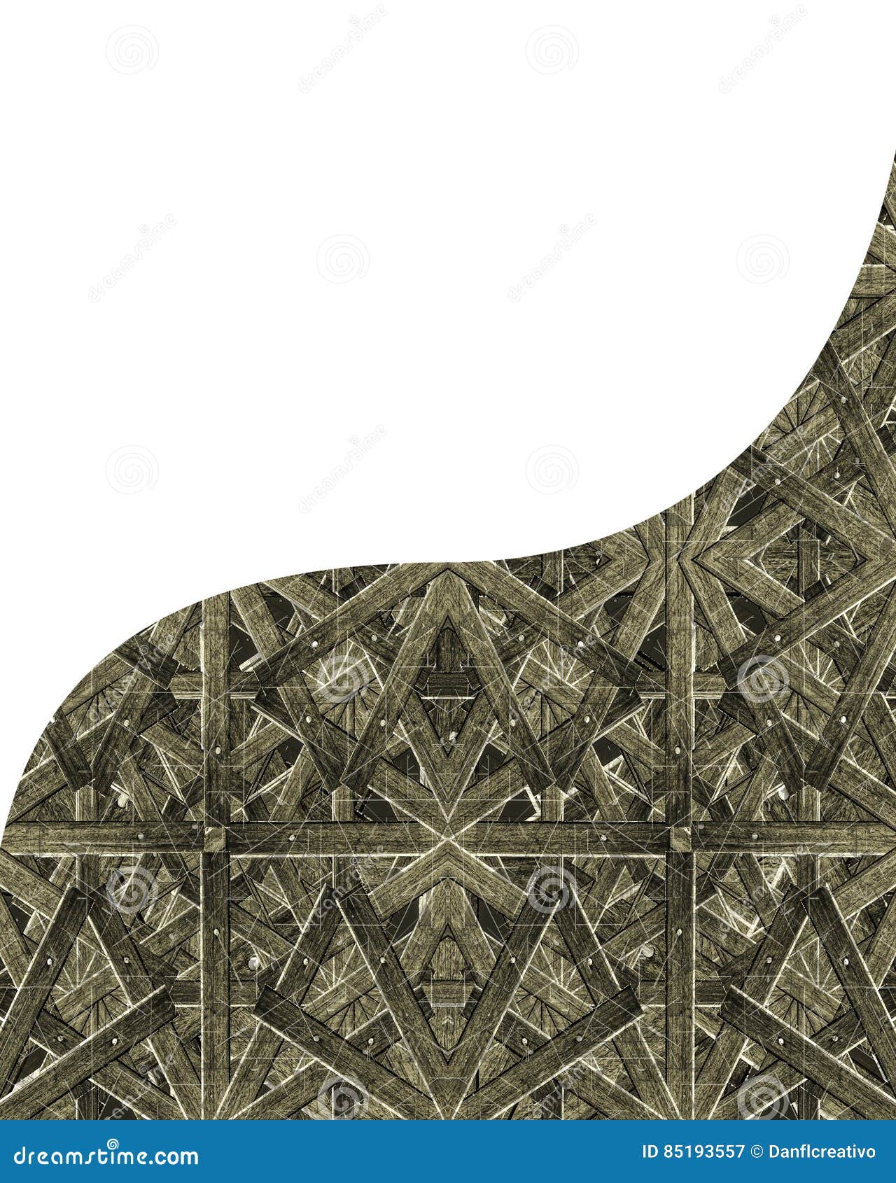 Curved Frame Background with Decorated Borders Stock Illustration ...