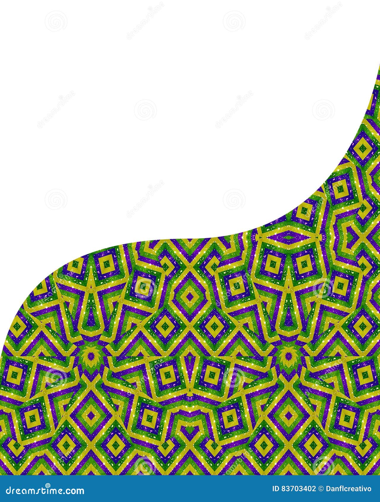 Curved Frame Background with Decorated Borders Stock Illustration ...