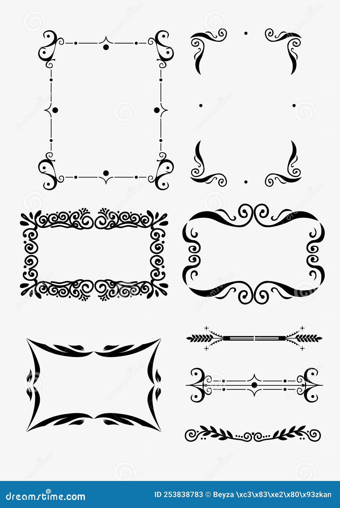 Curved frame designs stock vector. Illustration of designs - 253838783