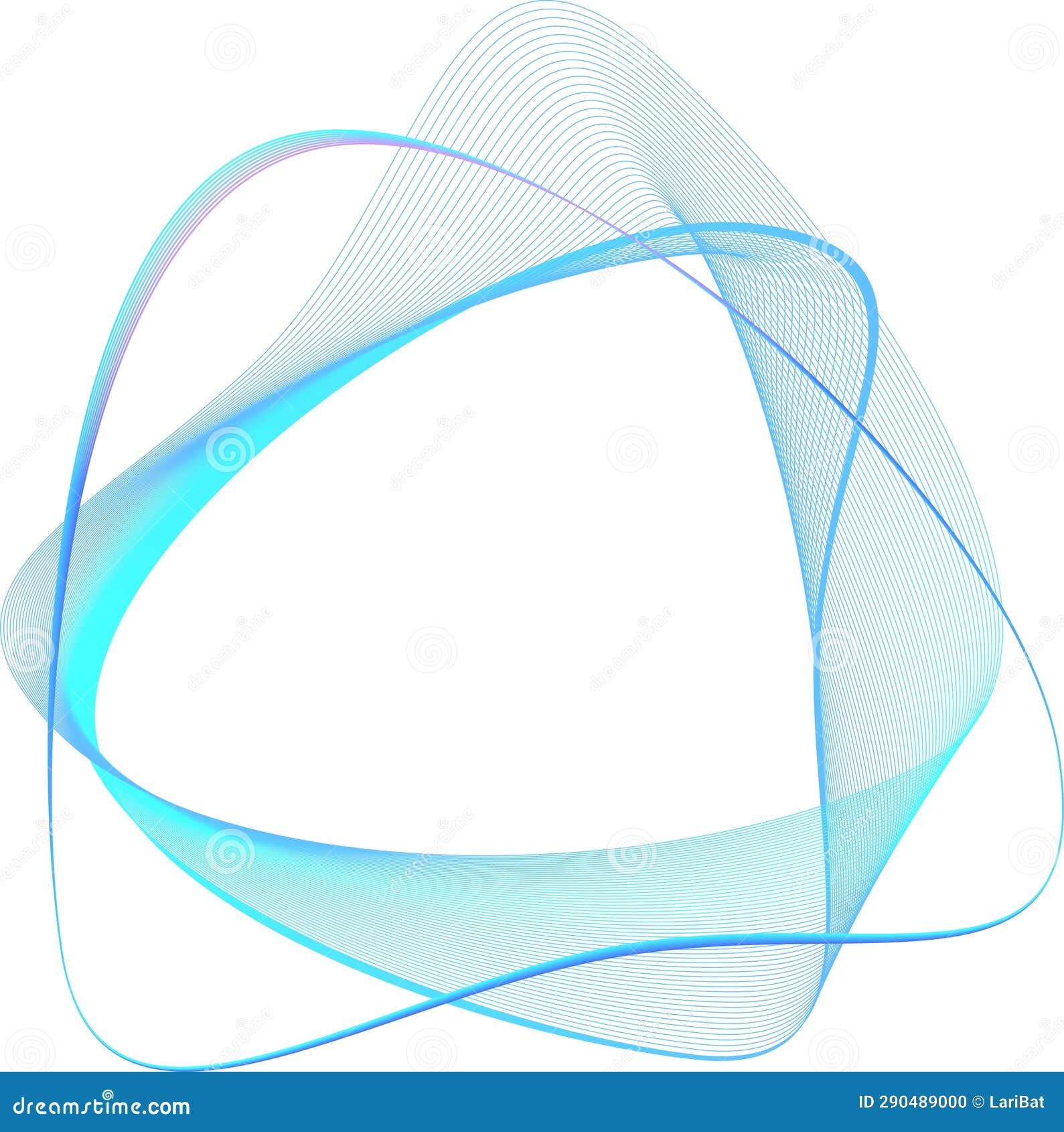 Curved Frame Made of Dynamic Neon Curved Lines for Technology Concepts ...