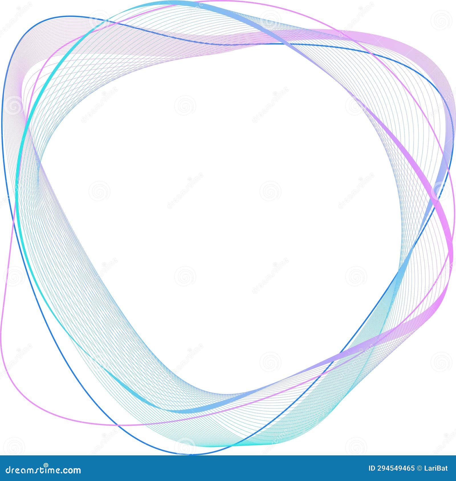 Curved Frame Made of Dynamic Neon Curved Lines for Technology Concepts ...