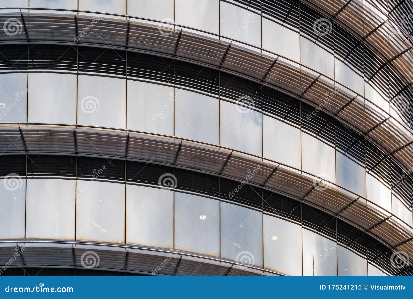 Curved Glass Office Building Stock Image - Image of architectonic ...
