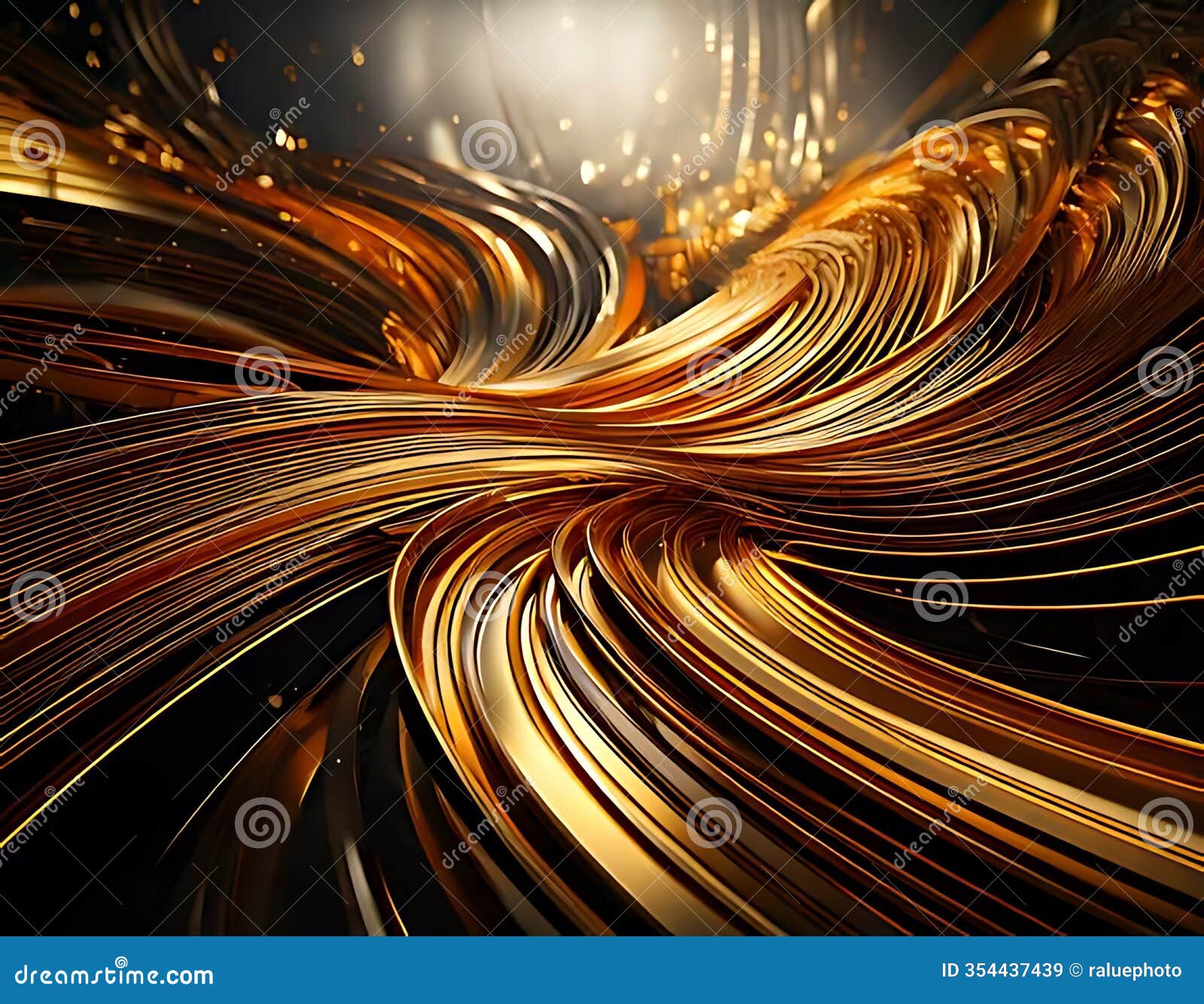 Curved Gold Segments and Linear Gold Strips Create a Striking Modern ...