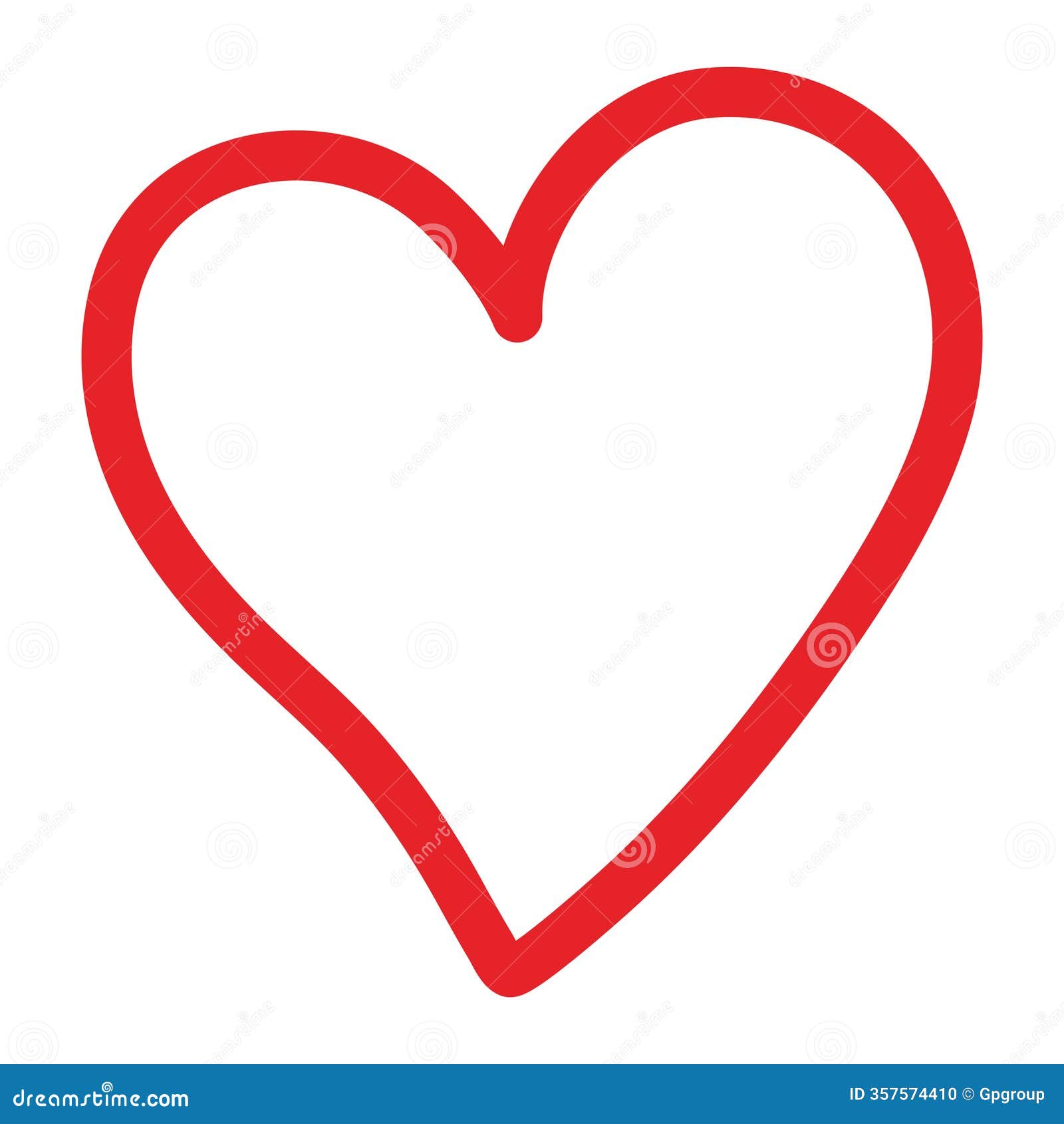 Curved heart icon stock illustration. Illustration of romance - 357574410