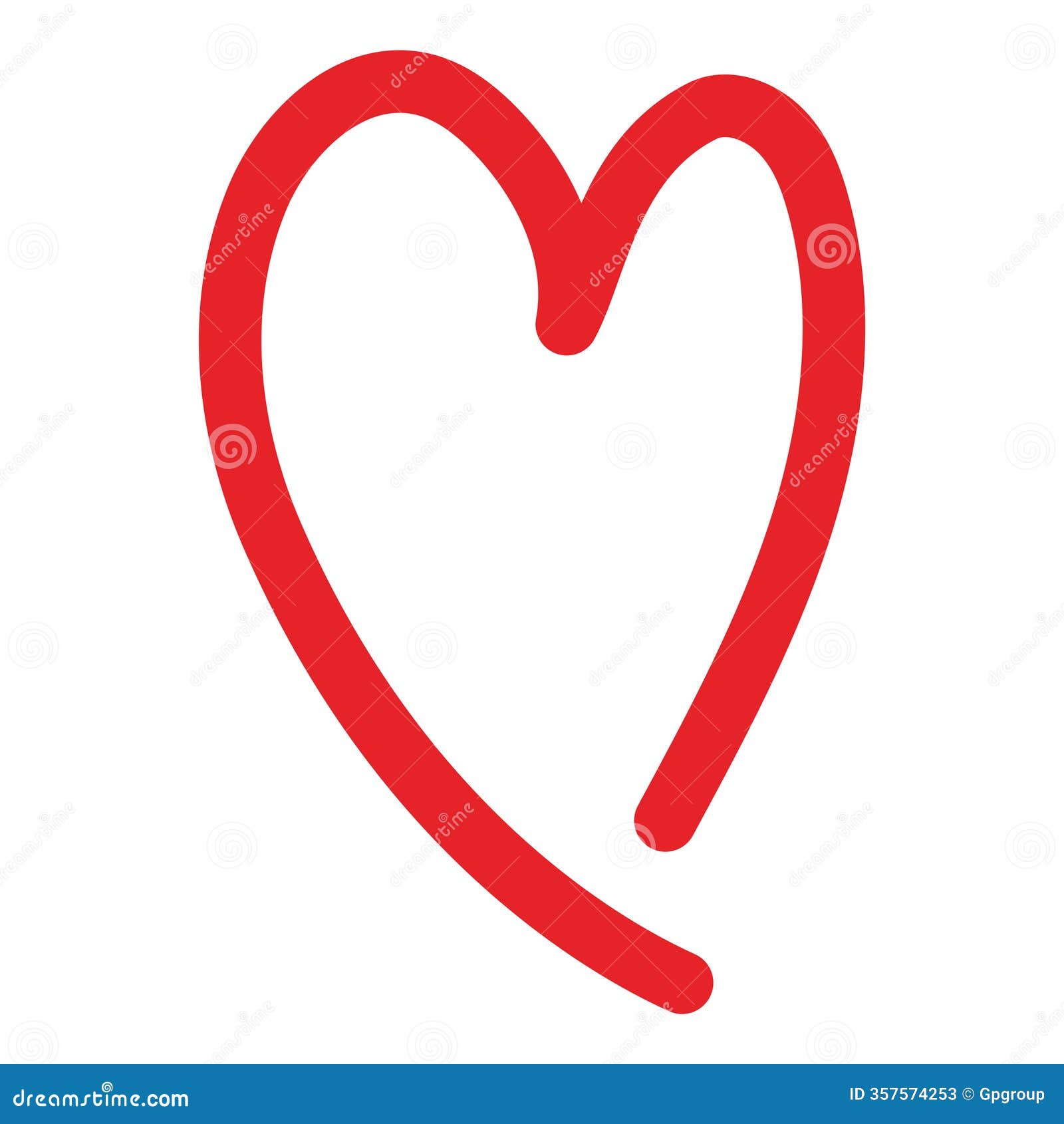 Curved heart icon stock illustration. Illustration of icon - 357574253