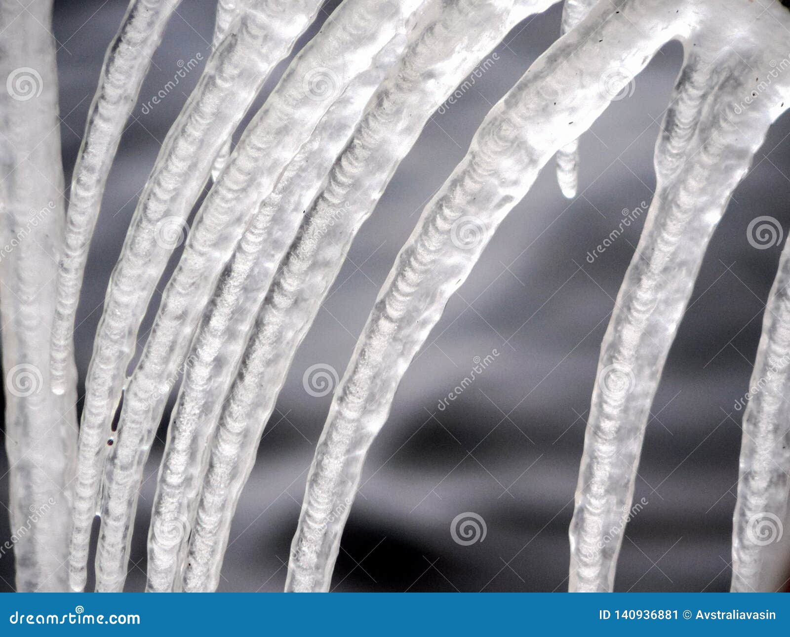 Curved Icicles, Winter Frost, Snow and Ice Stock Image - Image of april ...
