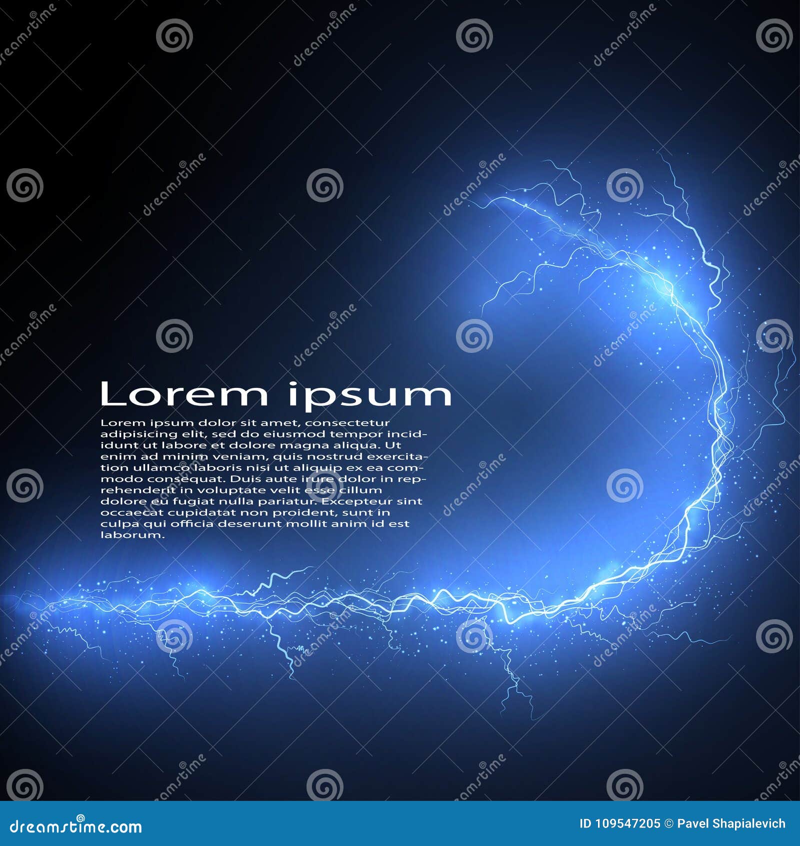 Curved lightning stock vector. Illustration of curved - 109547205