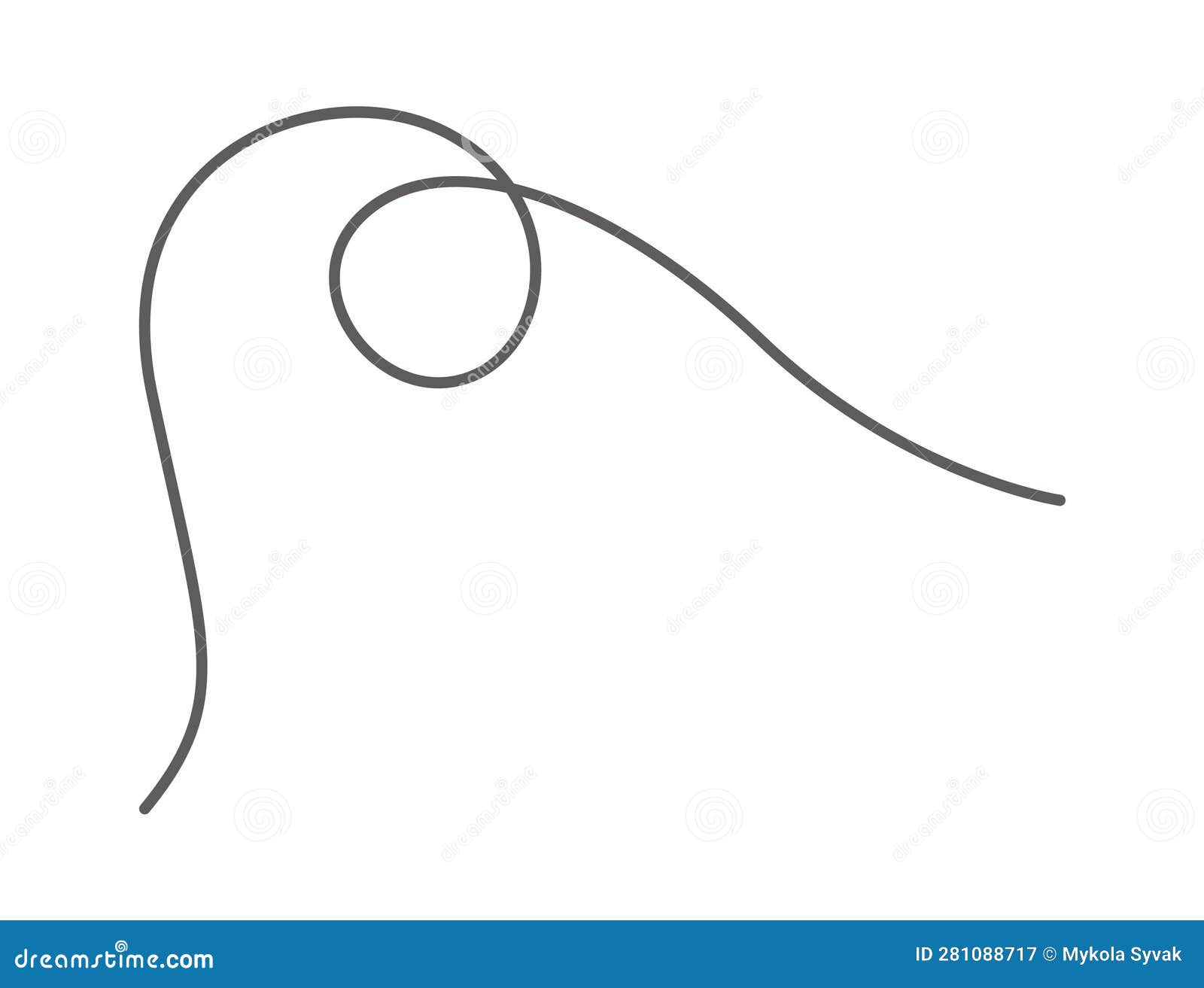 Curved Line Icon stock vector. Illustration of black - 281088717