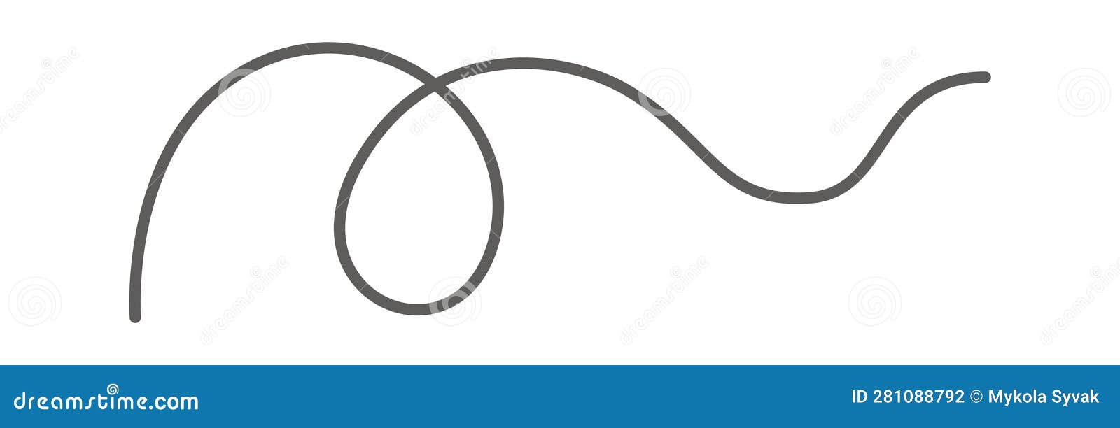 Curved Line Icon stock vector. Illustration of vector - 281088792