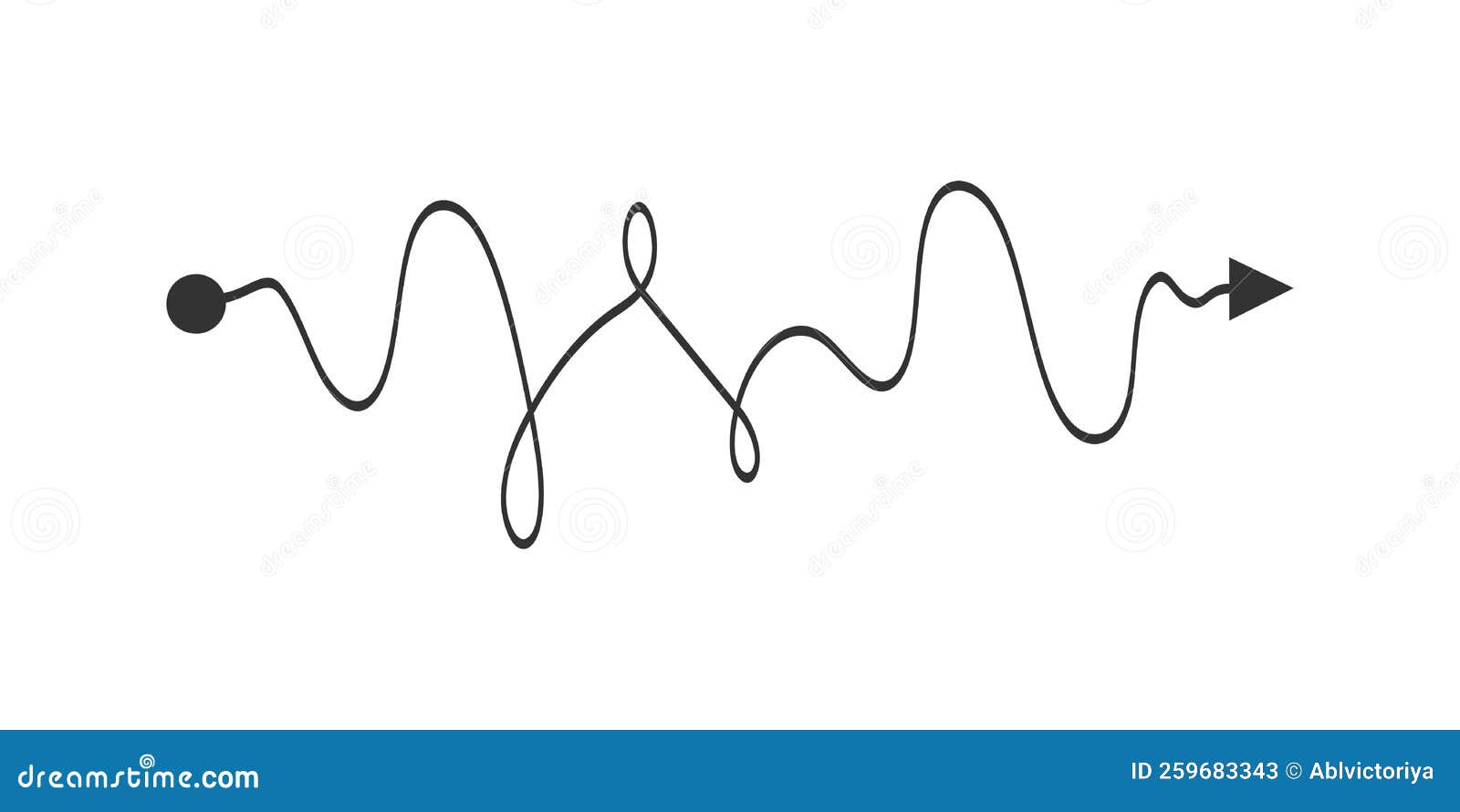Curved Line from Start Point To Finish Arrow. Complex Problem Solution ... Curved Line from Start Point To Finish Arrow. Complex Problem Solution ...