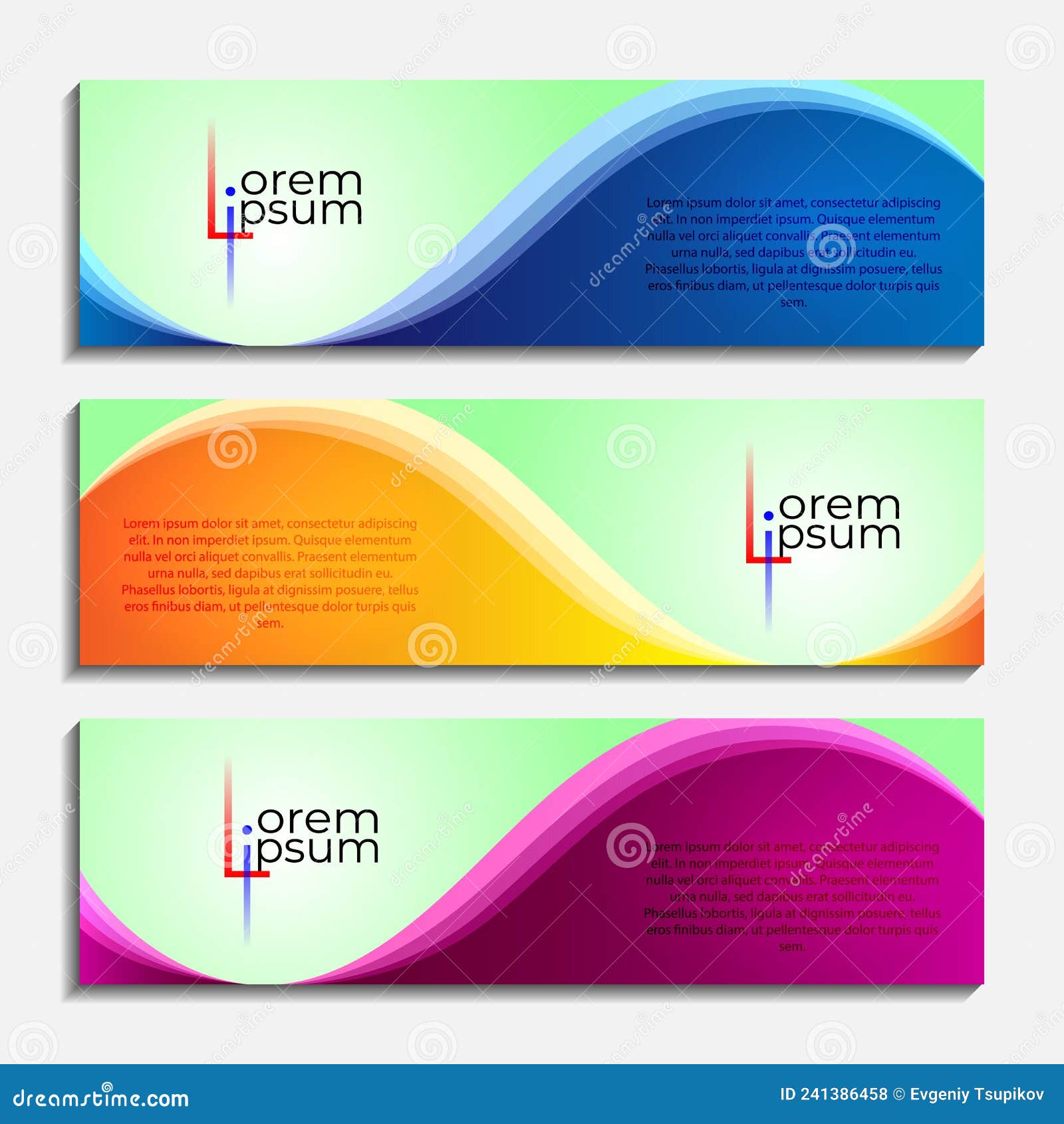 The Curved Lines Banner Template Stock Vector - Illustration of sign ...