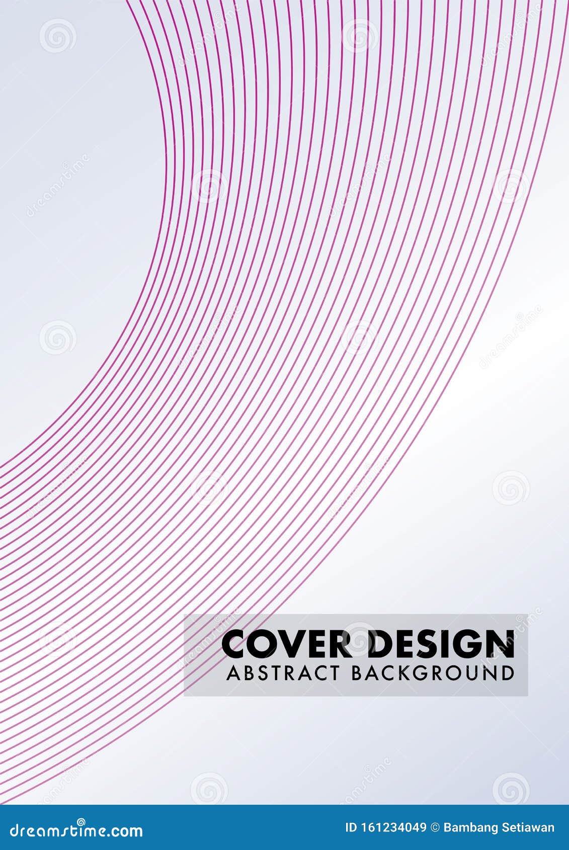 Curved Lines Design Vector, Abstract Wave Line, Cover Design Template ...