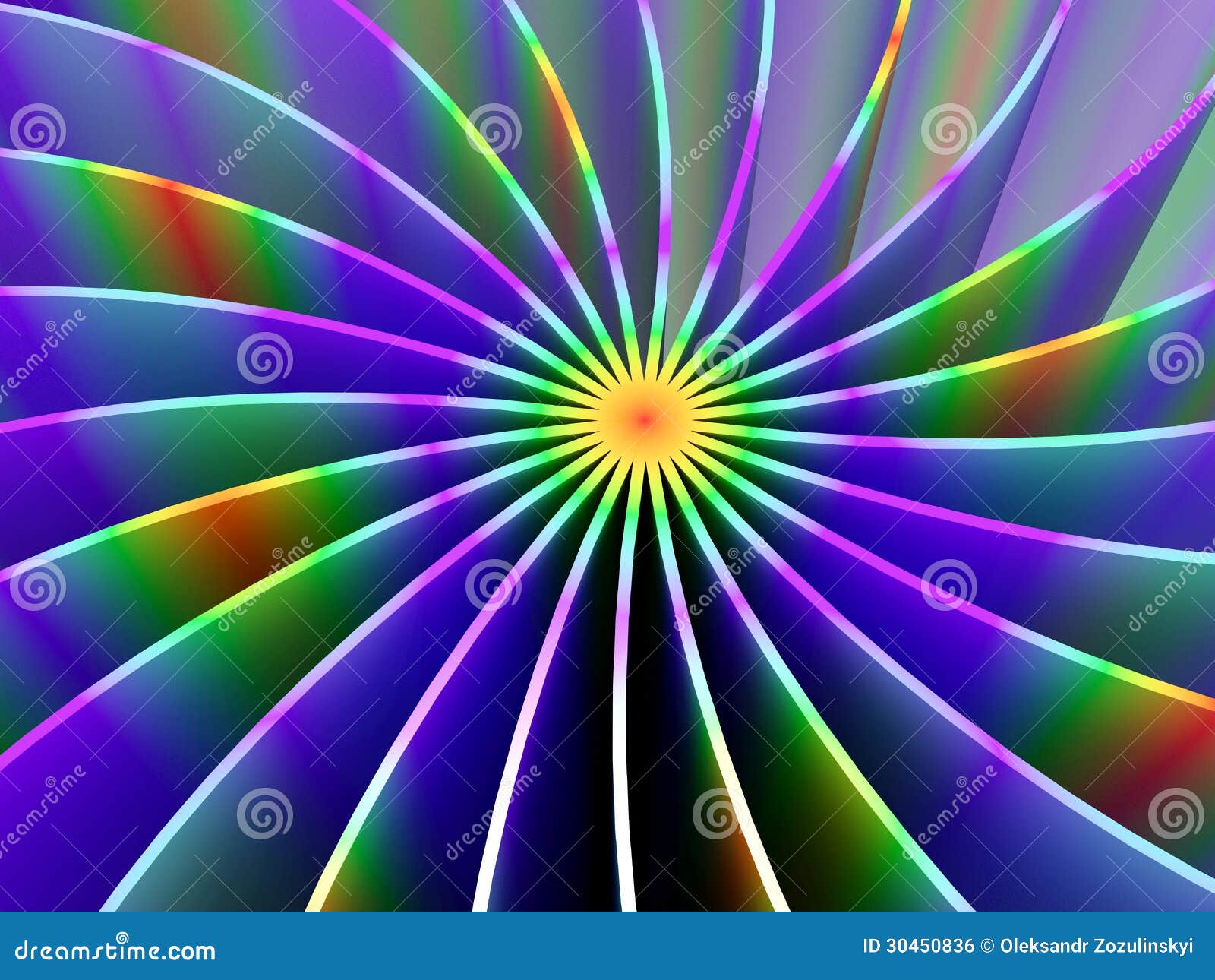 The Curved Lines of Different Colors â„–3 Stock Illustration ...