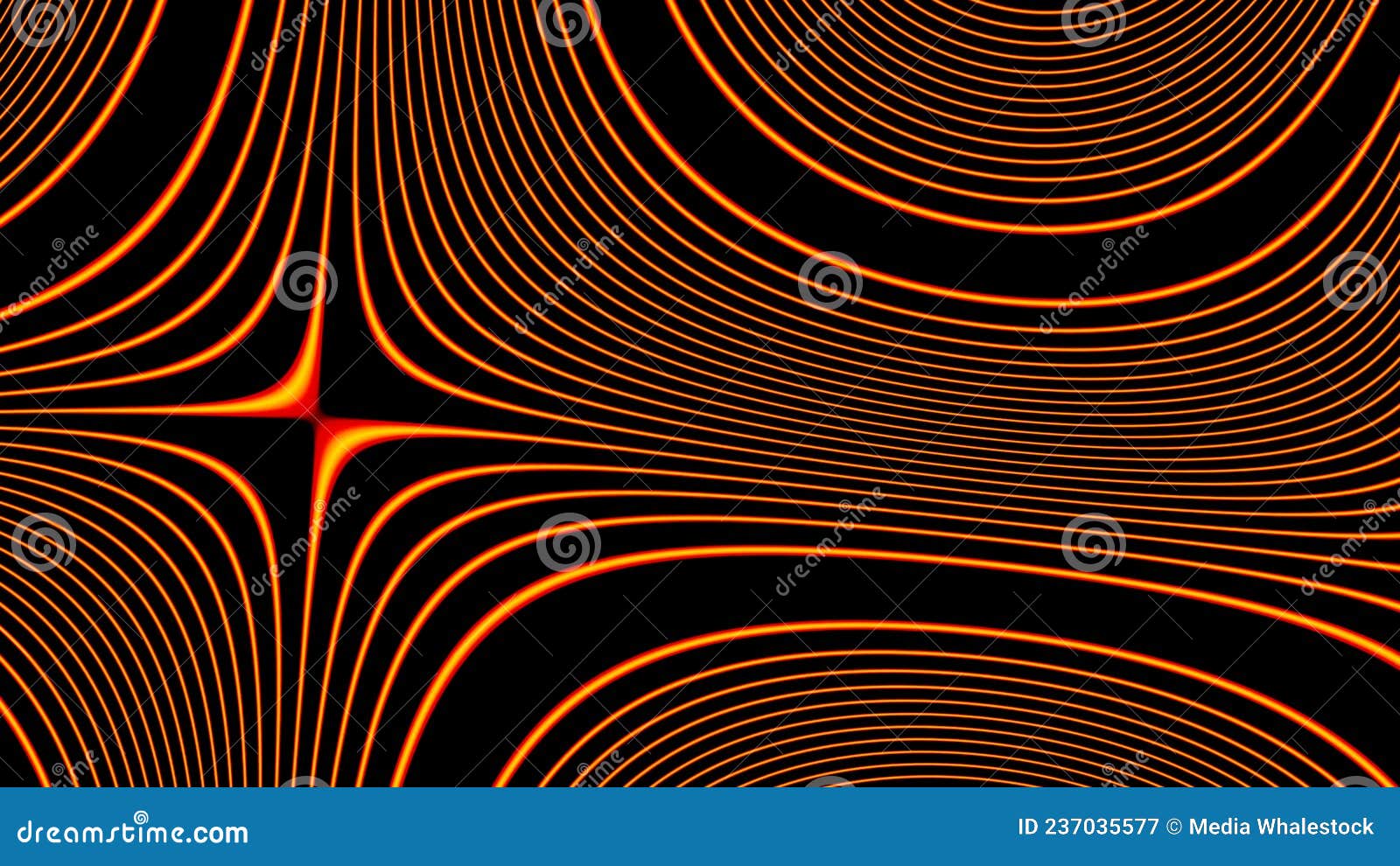 Curved Lines are Distorted in Computer Space. Design Stock Illustration ...