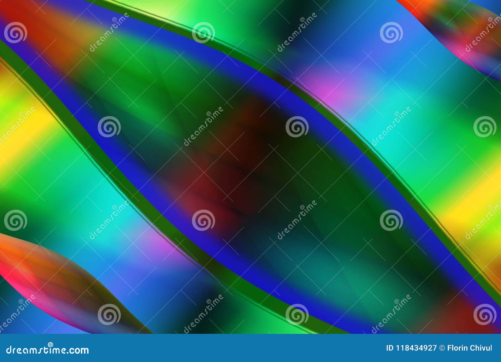 Curved Lines and Multiple Colors Stock Illustration - Illustration of ...