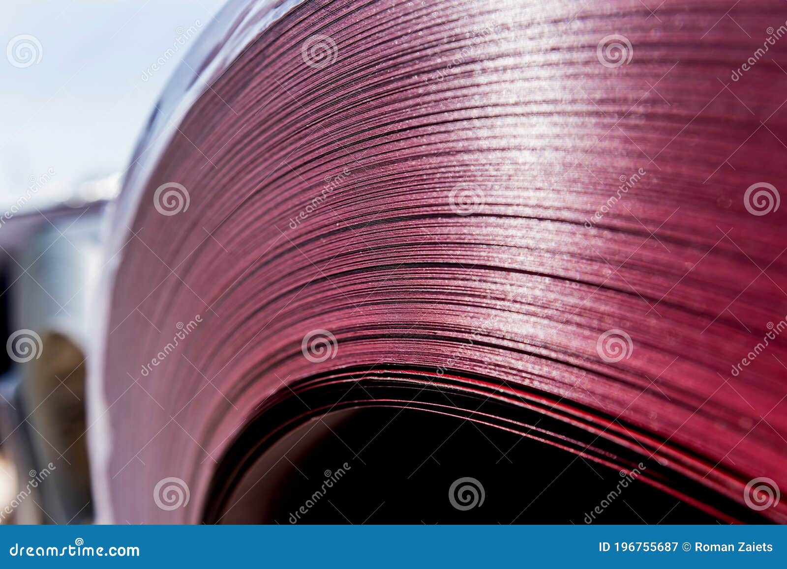 Curved Lines of Rolled Metal are Made of Sheet Steel. Stock Image ...