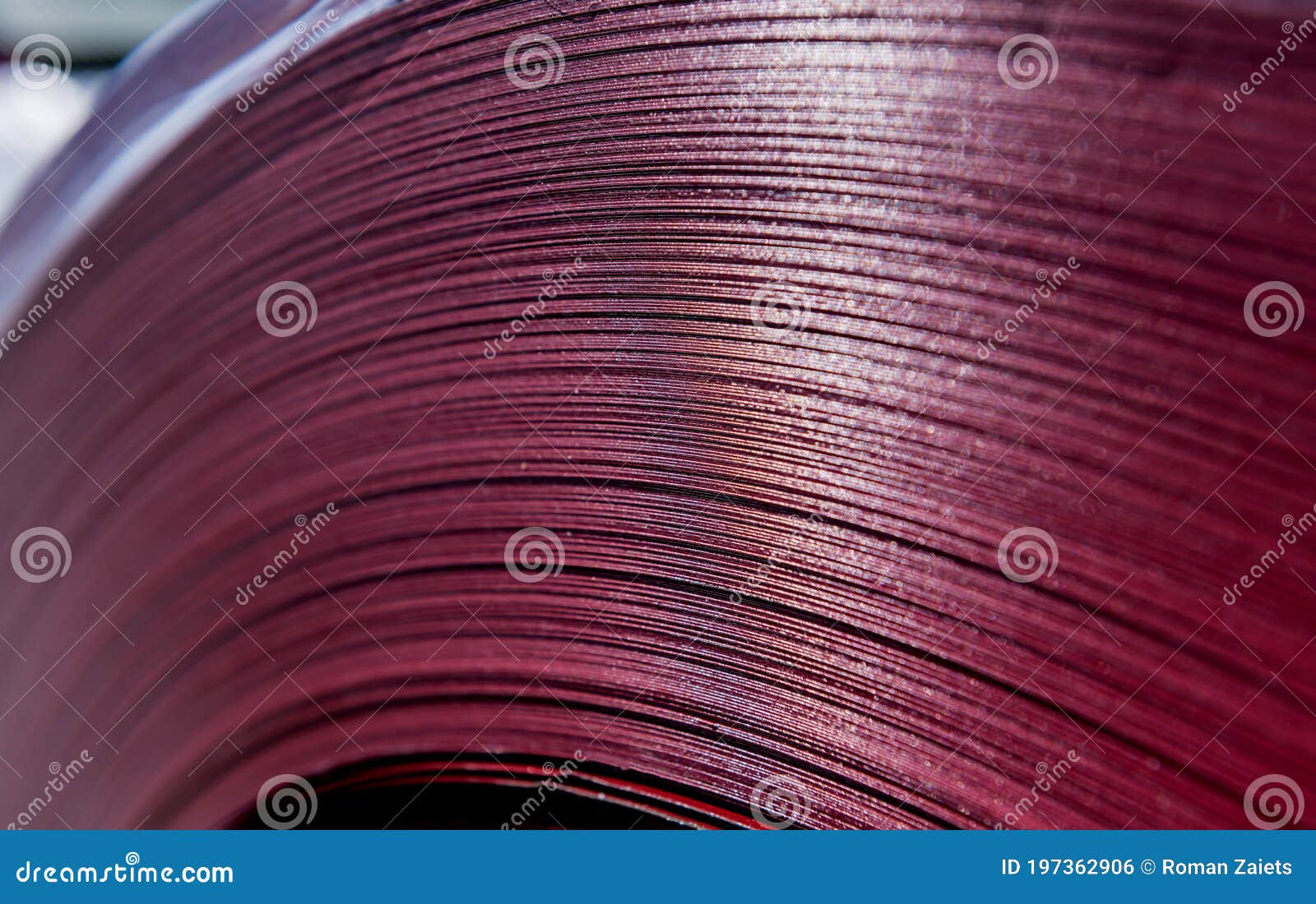Curved Lines of Rolled Metal are Made of Sheet Steel. Stock Photo ...