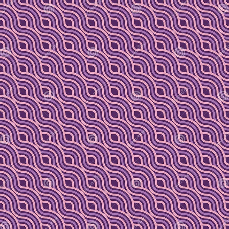 Curved Lines Seamless Pattern Stock Vector - Illustration of geometric ...