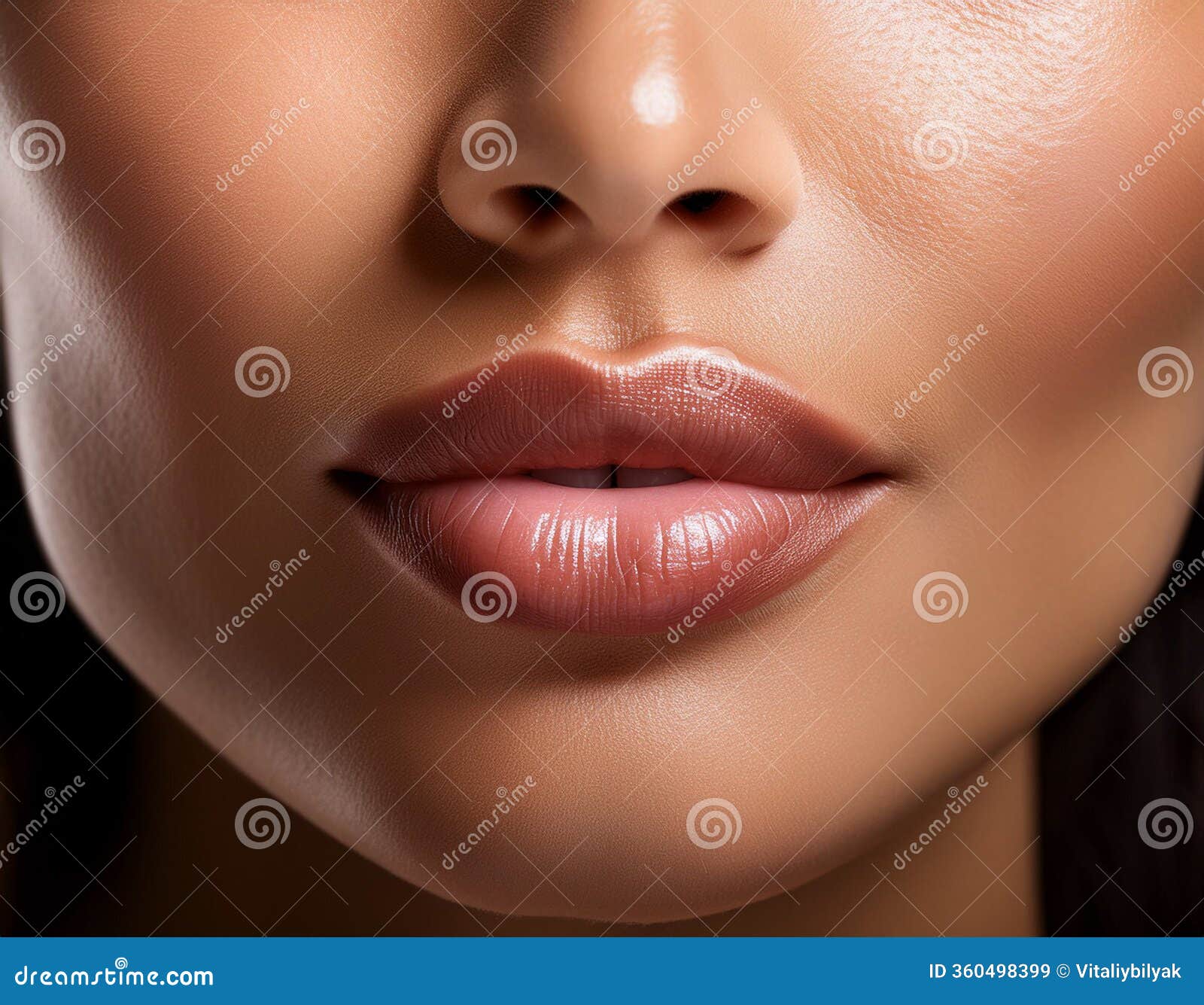 Curved Lips Expressing Determination or Resolve, Indicating Strong ...