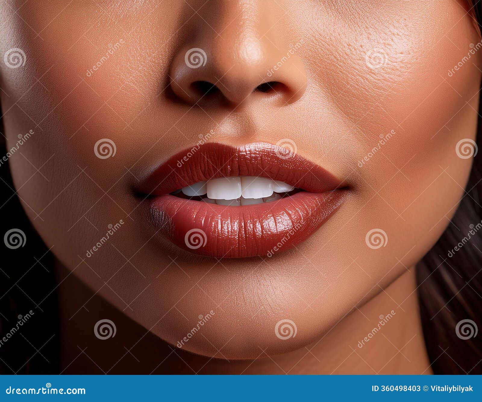 Curved Lips Expressing Determination or Resolve, Indicating Strong ...