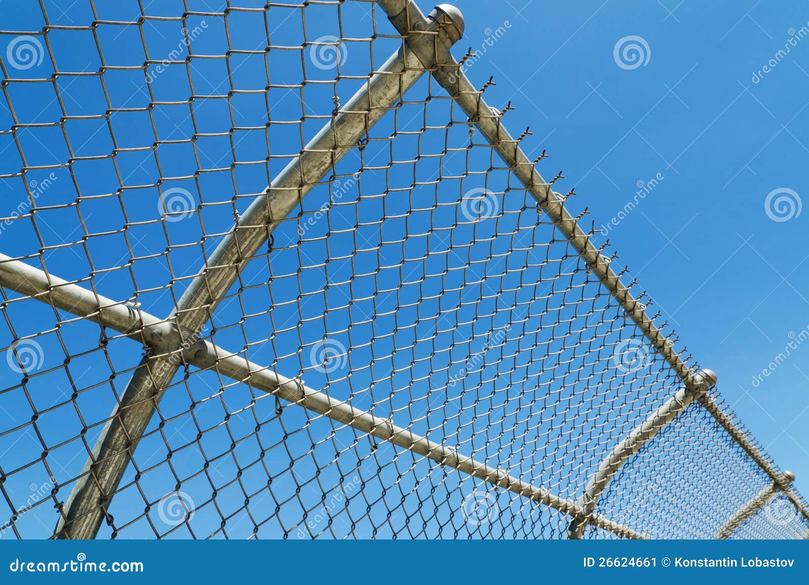 Curved mesh fence stock image. Image of barricade, construction - 26624661