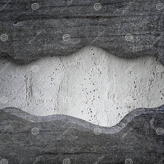 Curved Metal Plate on Concrete Texture Stock Illustration ...