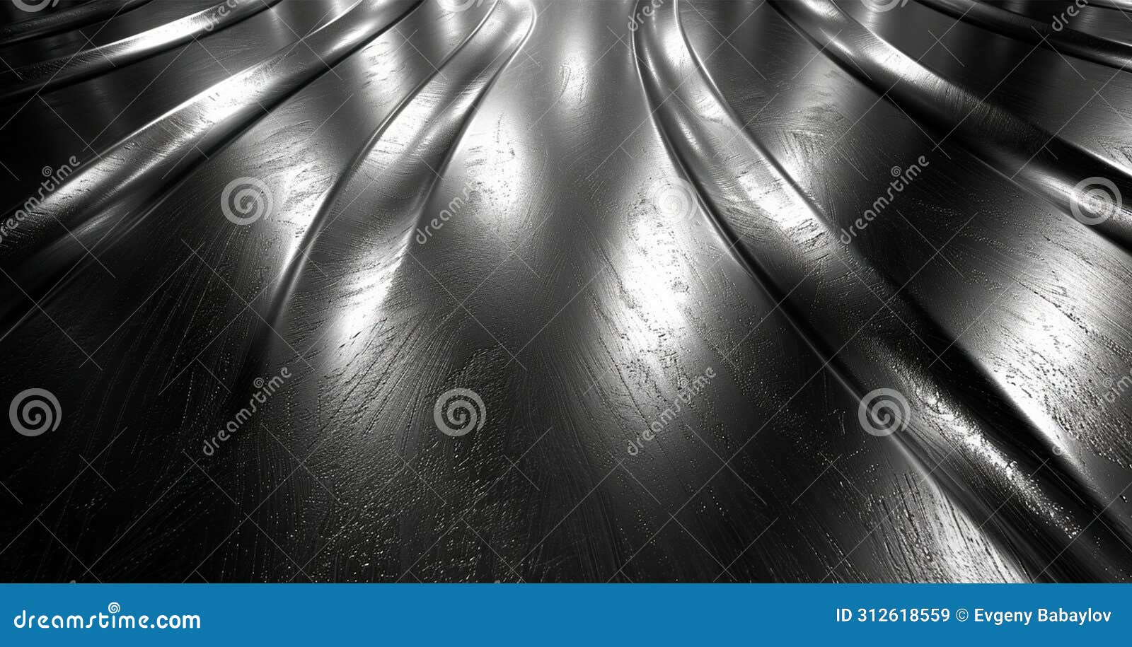 Curved Metal, Steel Metal Structure, Panoramic Texture - AI Generated ...