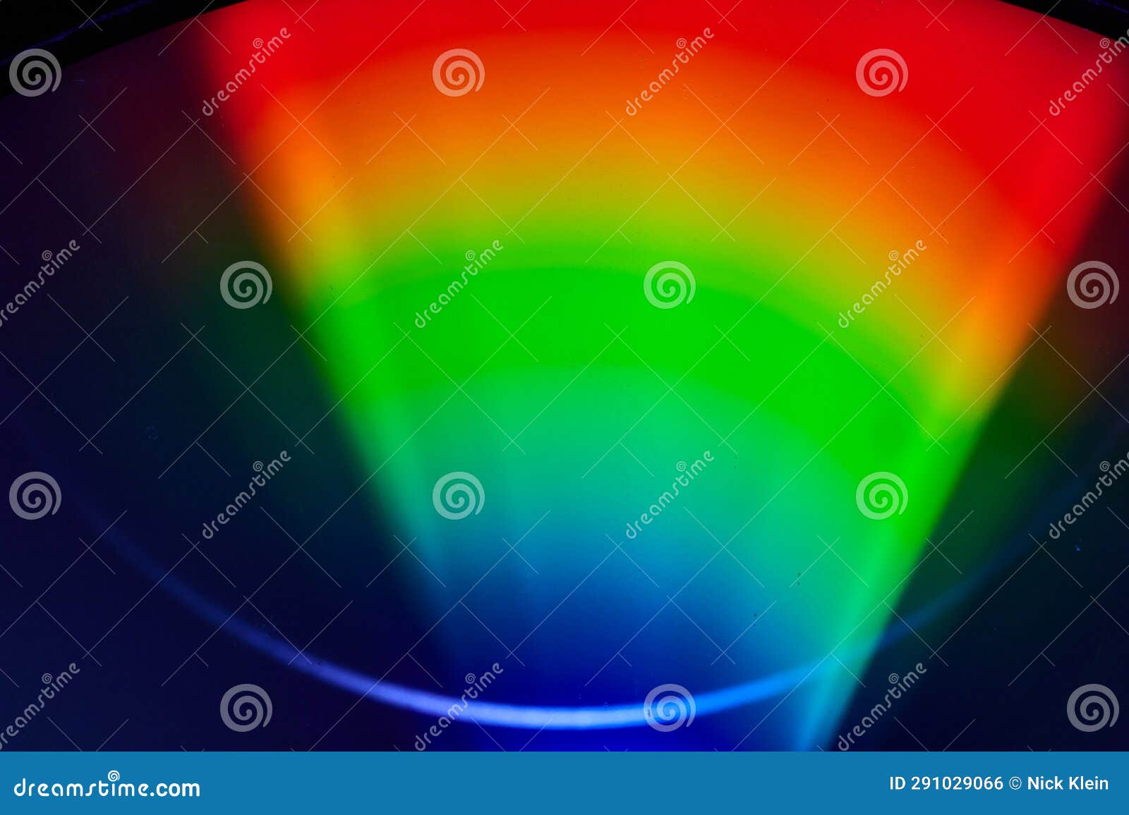 Curved Metallic Surface with Rainbow Colors Abstract Art Background ...