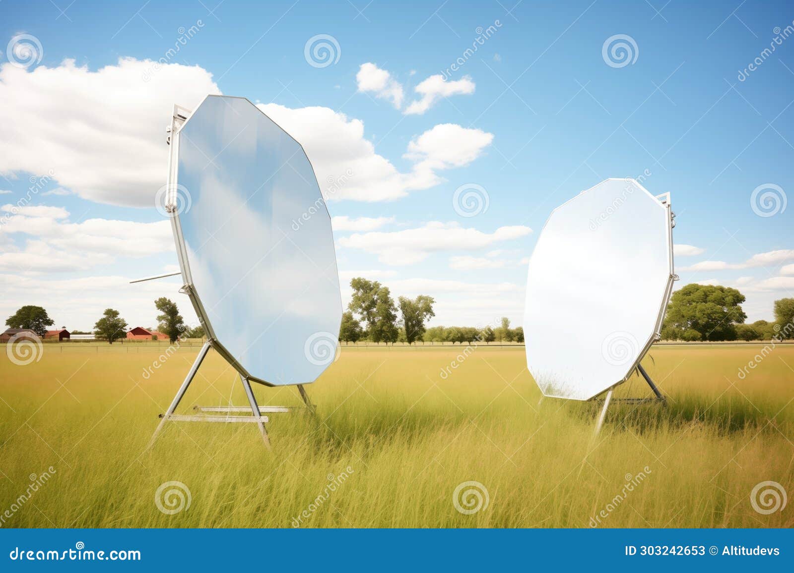 Curved Mirror Solar Concentrators In Field Stock Image | CartoonDealer ...