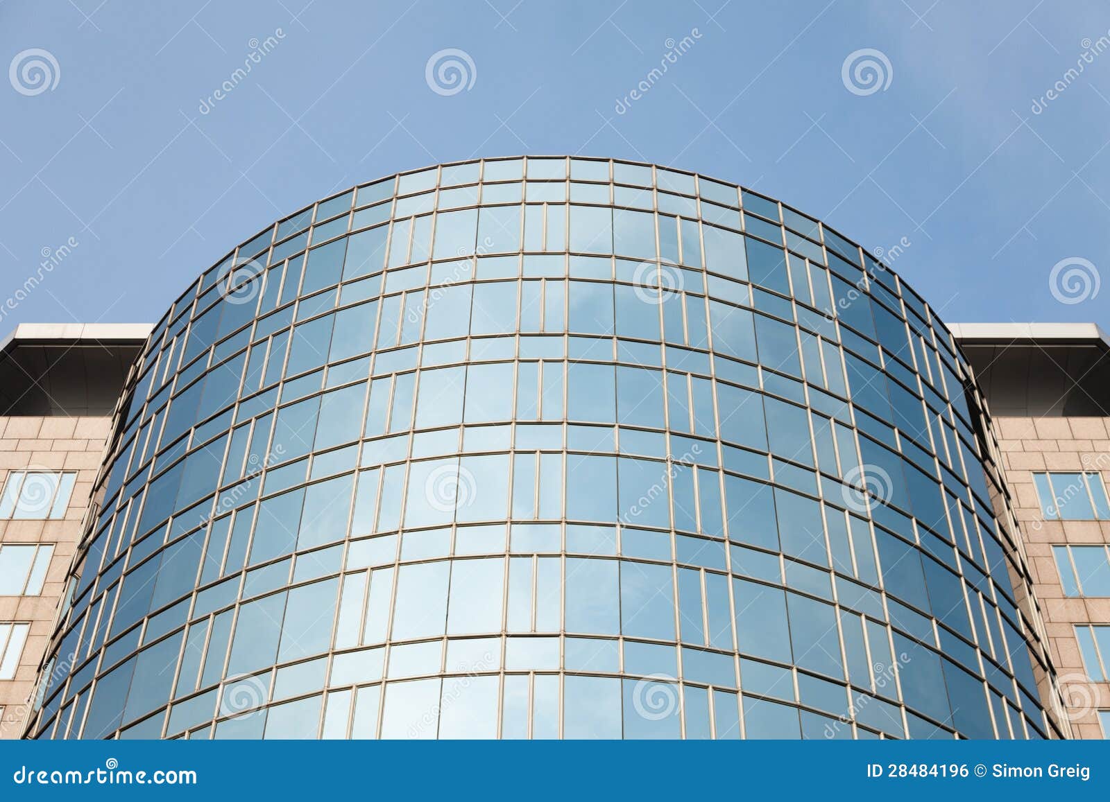Curved Modern Office Building Stock Photo - Image of outdoor, office ...