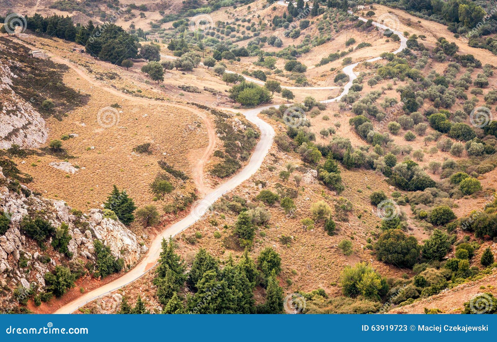 Curved mountain road stock image. Image of aerial, famous - 63919723